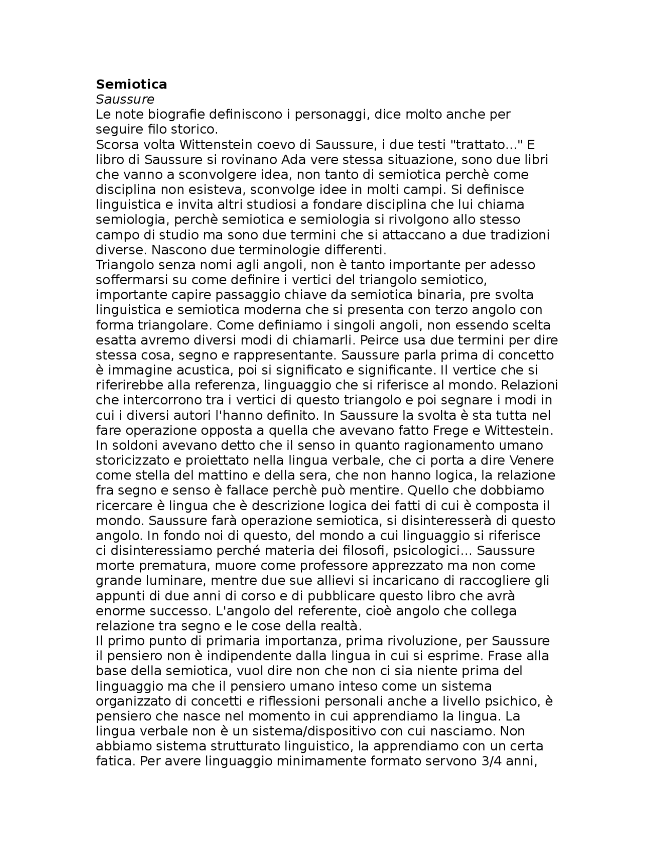 Semiotica Corso Unimore 20182019 Appunti Di Semiotica Docsity
