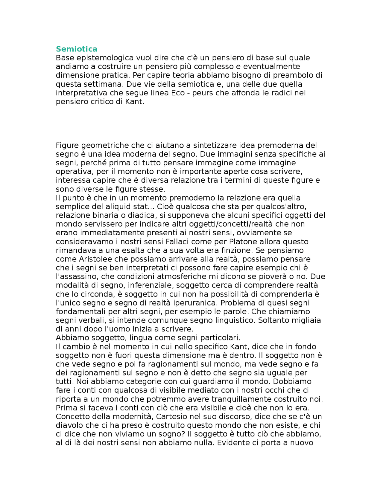Semiotica Appunti Corso Appunti Di Semiotica Docsity