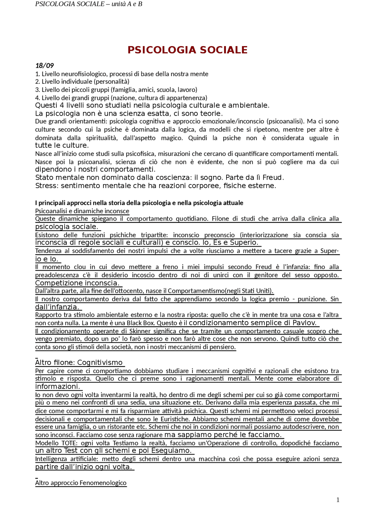 Appunti Psicologia Sociale Appunti Di Psicologia Sociale Docsity