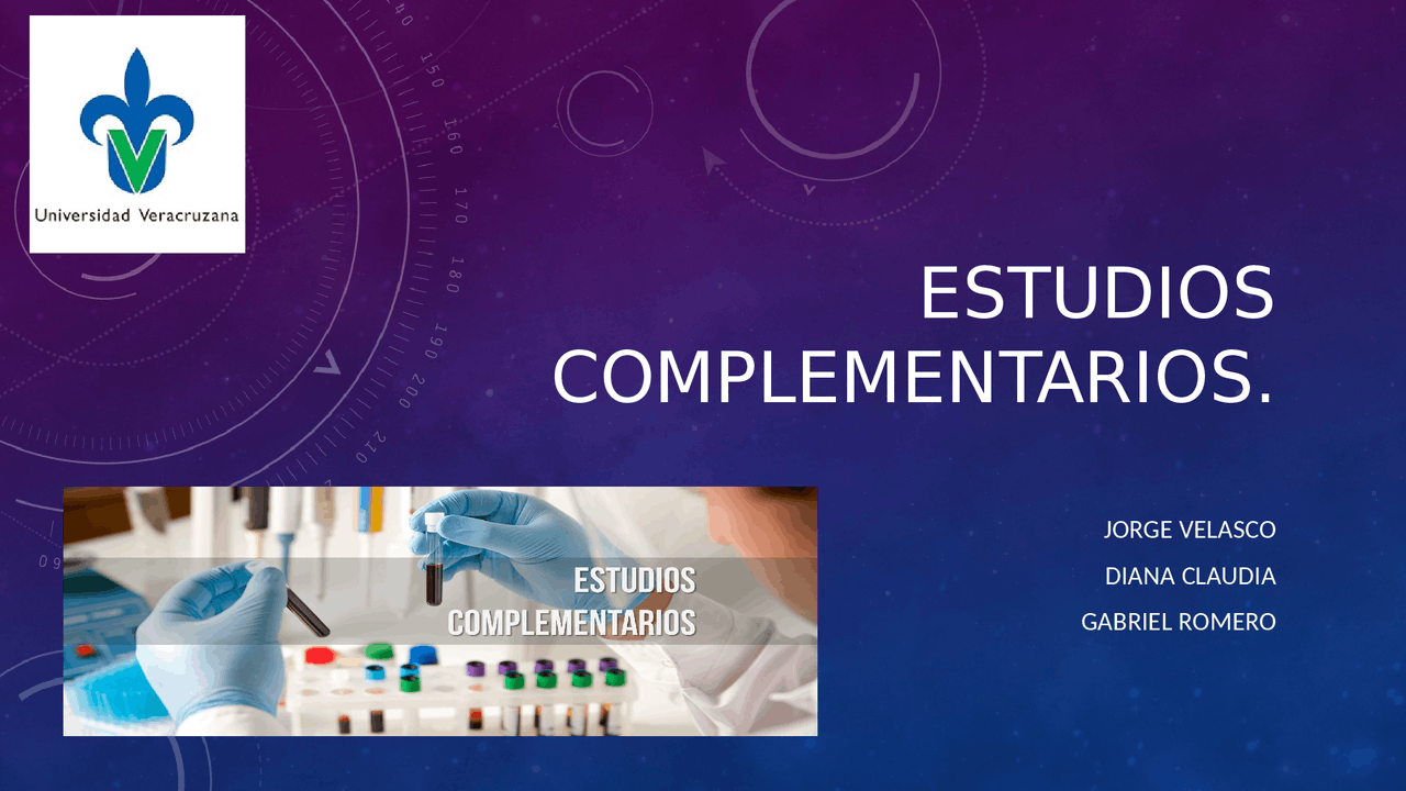 Estudios complementarios | Diapositivas de Propedéutica Medica | Docsity