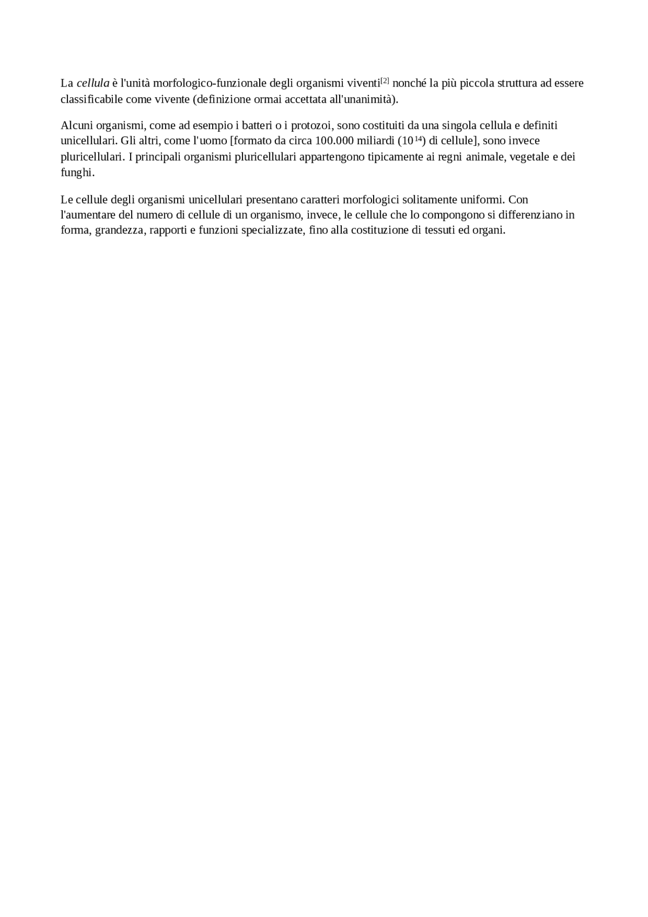 La Cellula Interessante Docsity