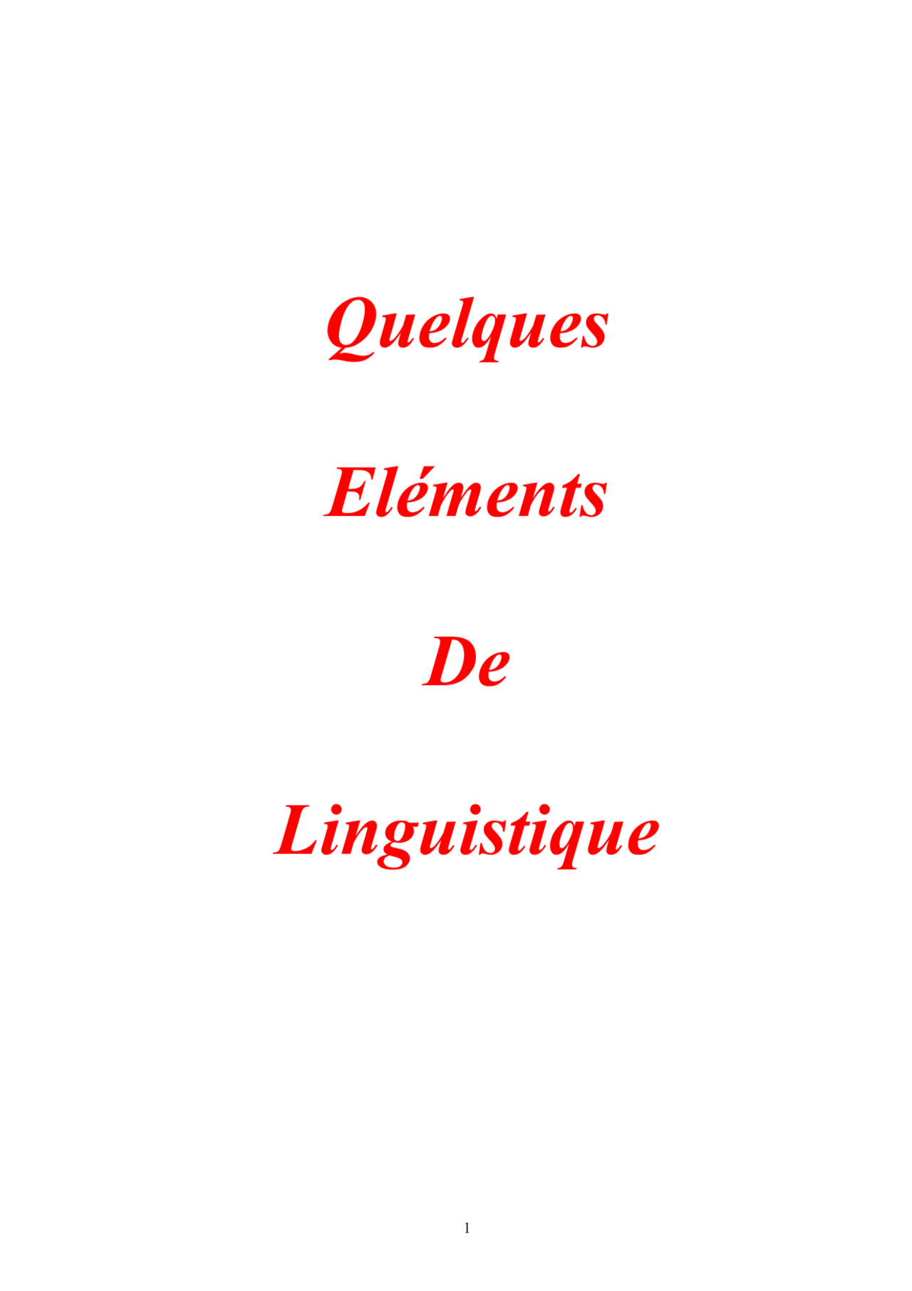 Cours De La Linguistique Docsity