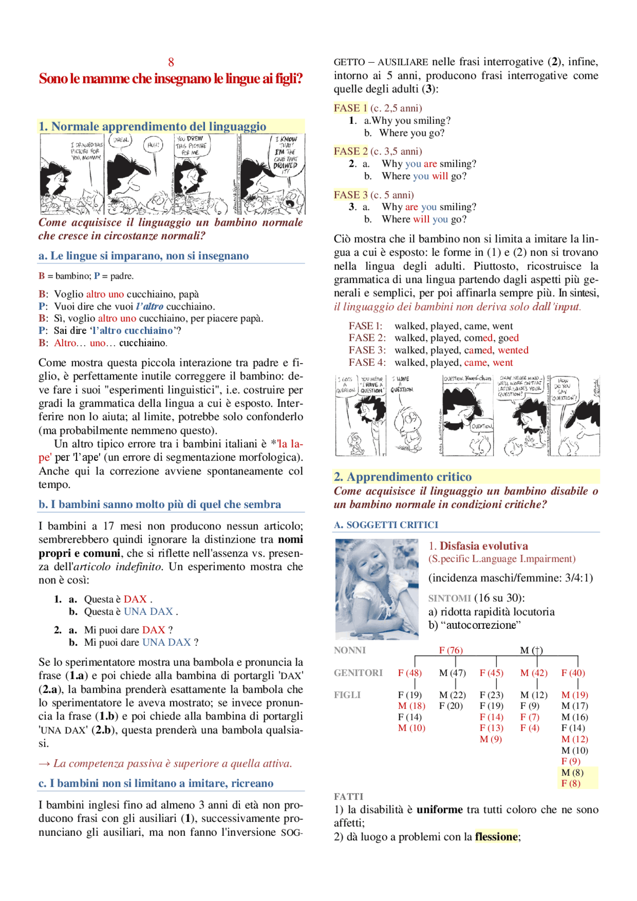 Riassunti Delle Dispense Della Professoressa Docsity