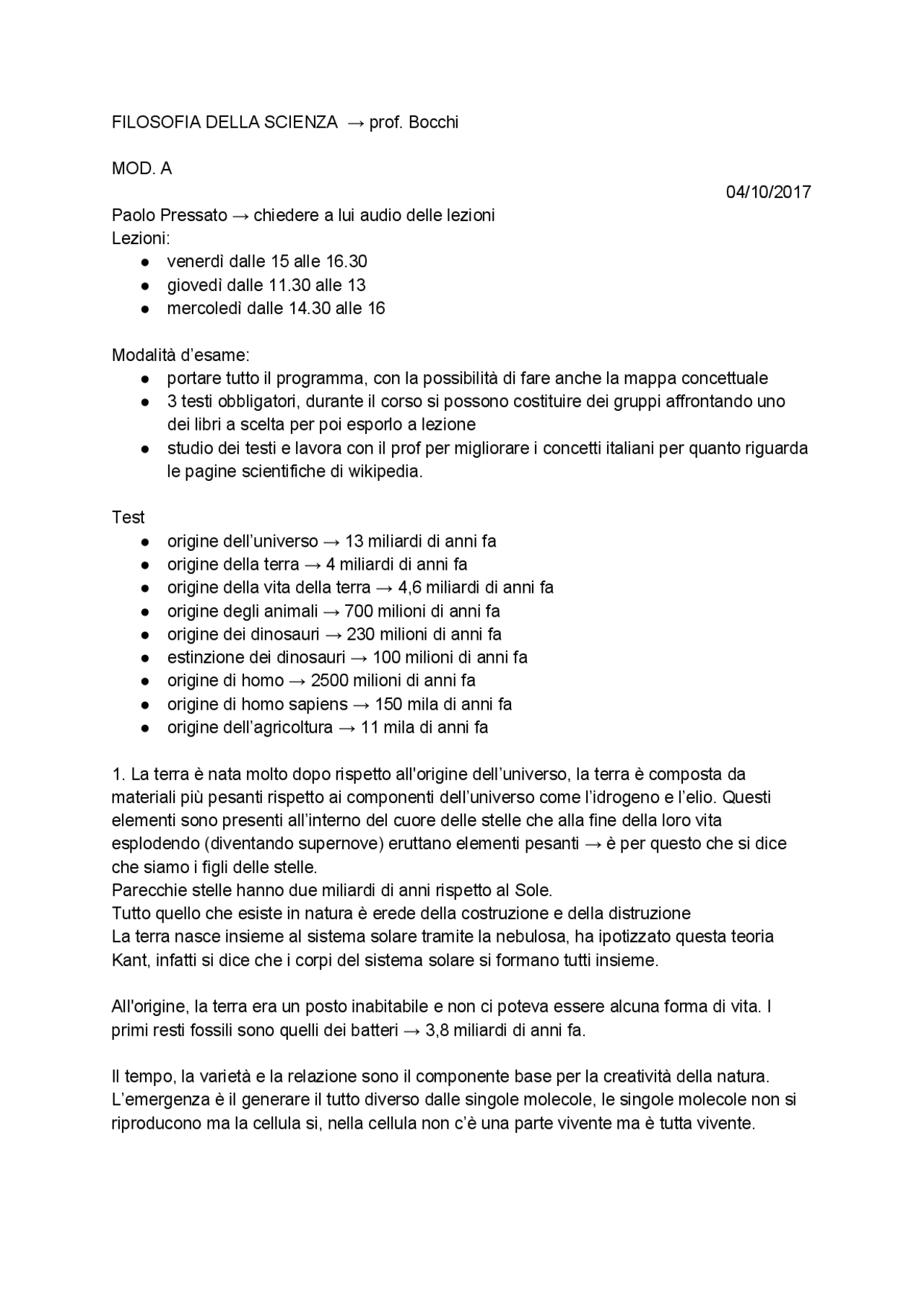 Filosofia Della Scienza Docsity
