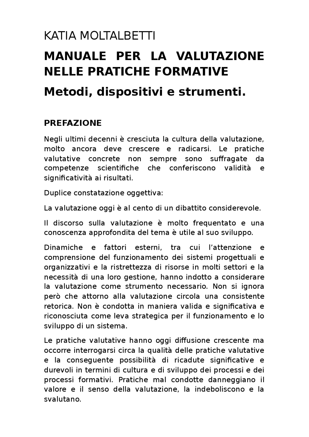 Manuale Per La Valutazione Nelle Pratiche Formative Katia Montalbetti