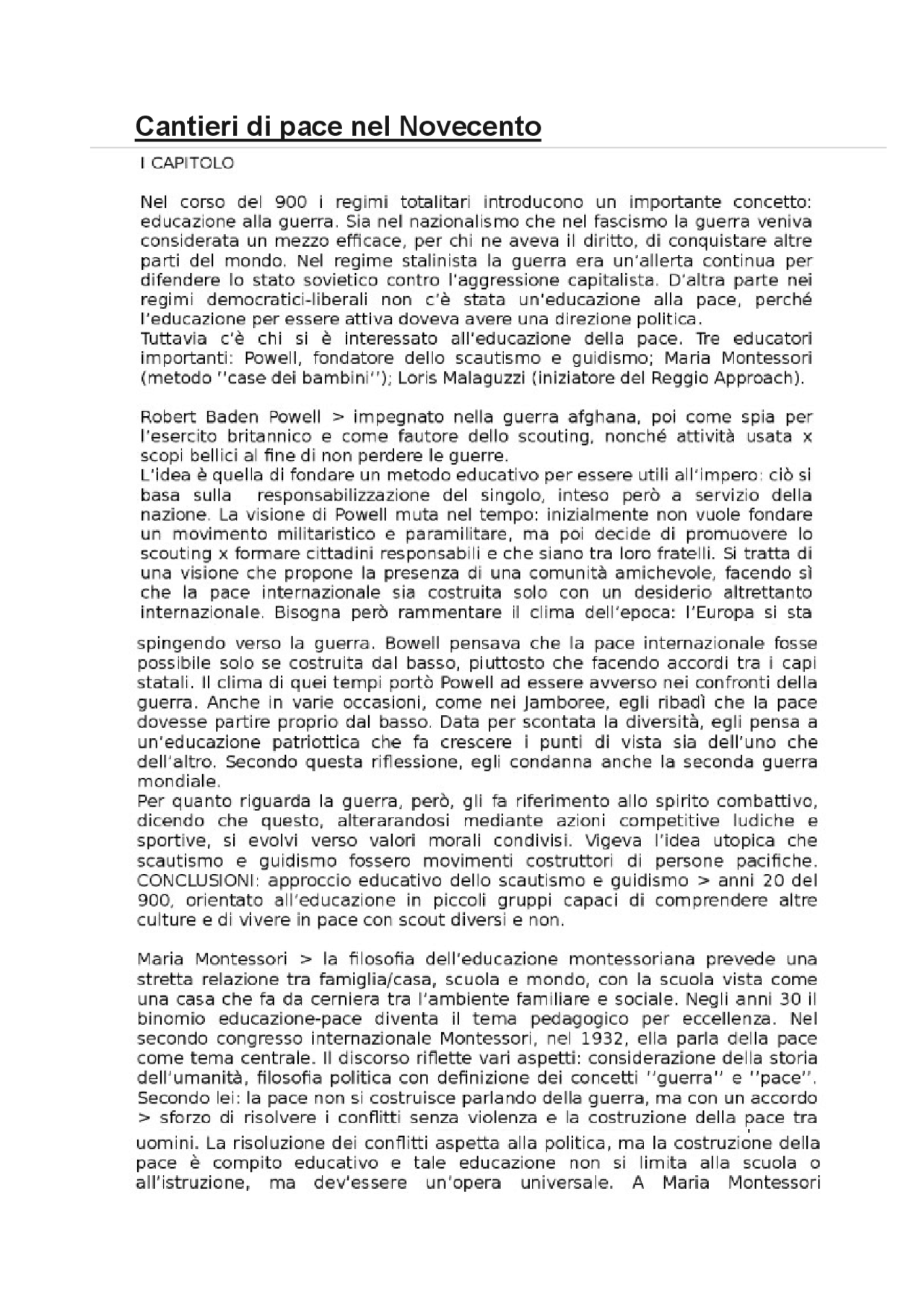 Cantieri Di Pace Nel Novecento Figure Esperienze E Modelli Educativi