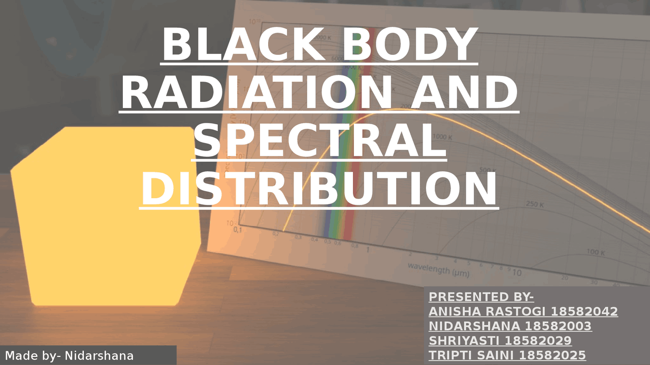 Black body radiation - Docsity