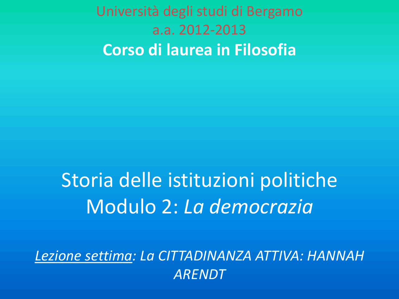Hannah Arendt Riassunto Docsity
