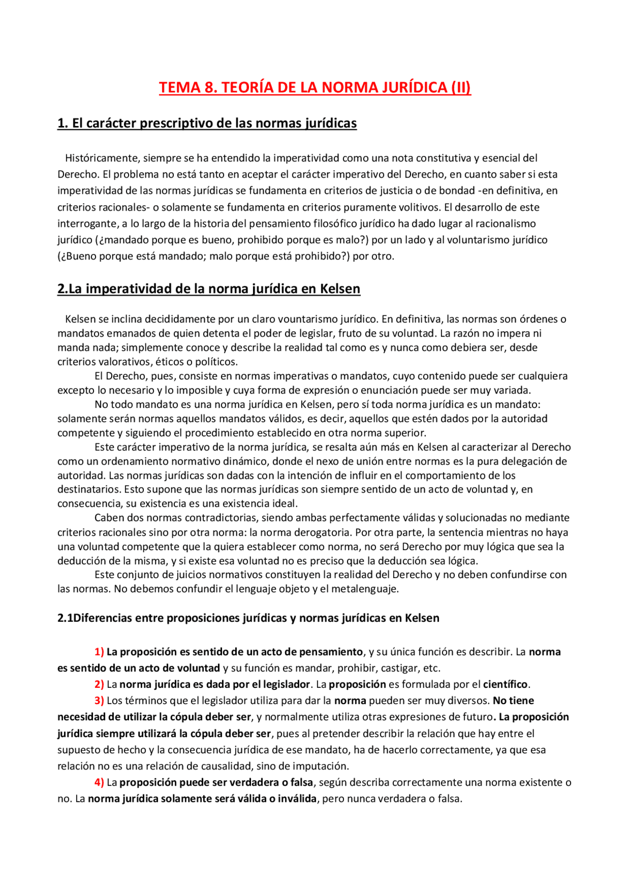 Tema 8 De Teoría Del Derecho Docsity