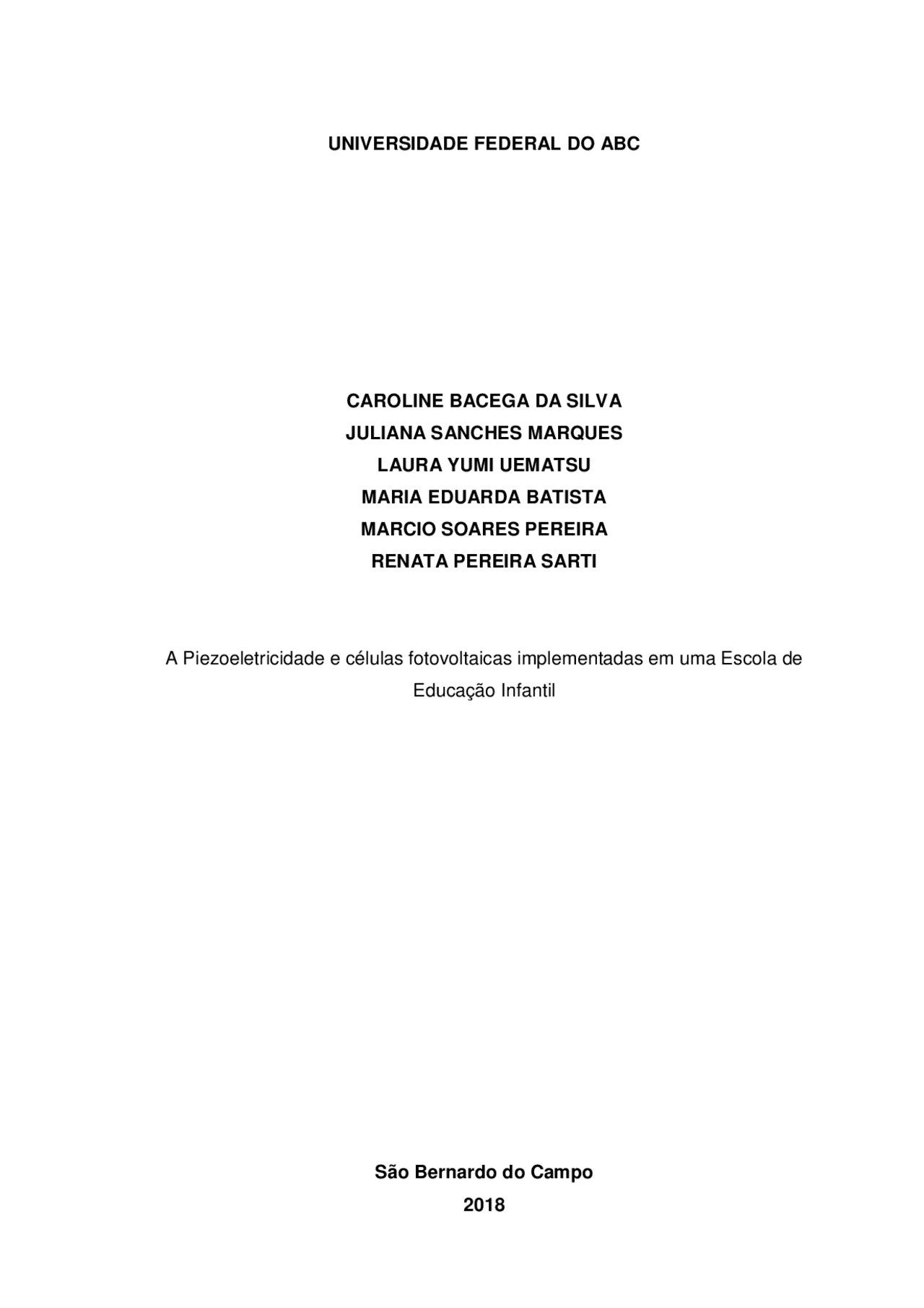 Piezoeletricidade Em Uma Escola Docsity