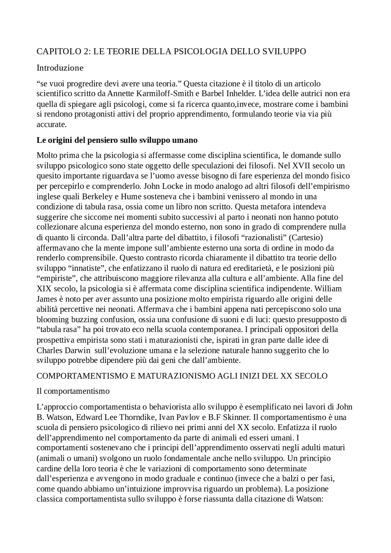 Riassunti Psicologia Docsity