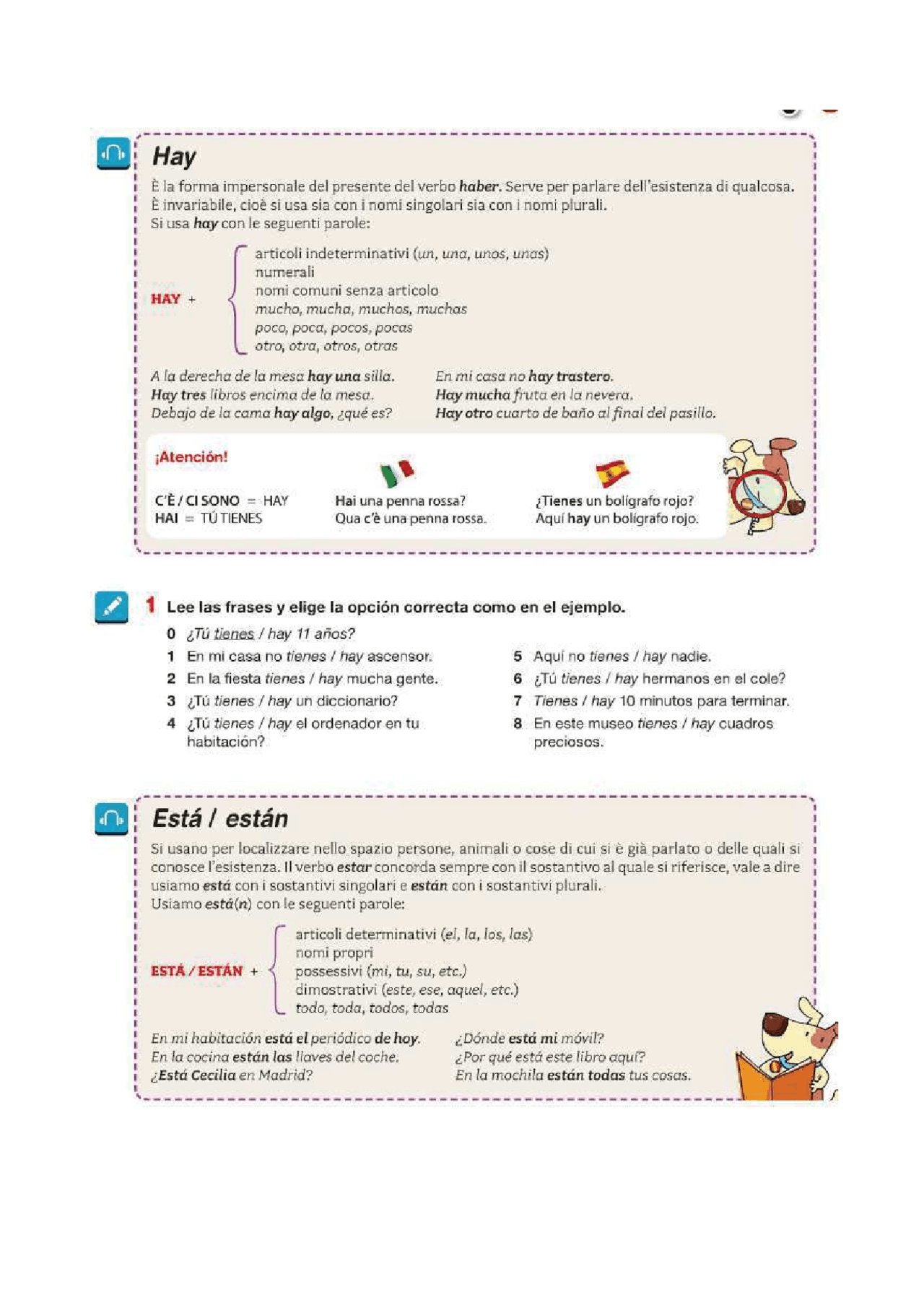 Hay està - Spagnolo - Teoria - Docsity