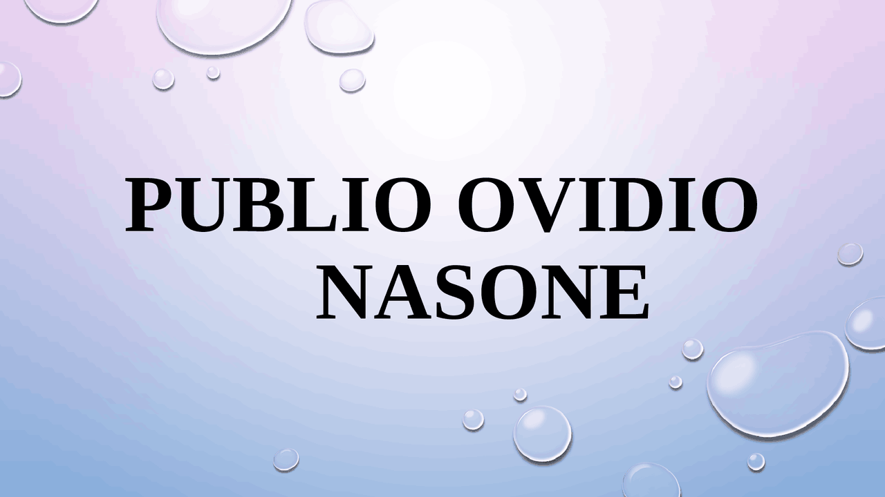 Publio Ovidio Nasone Docsity