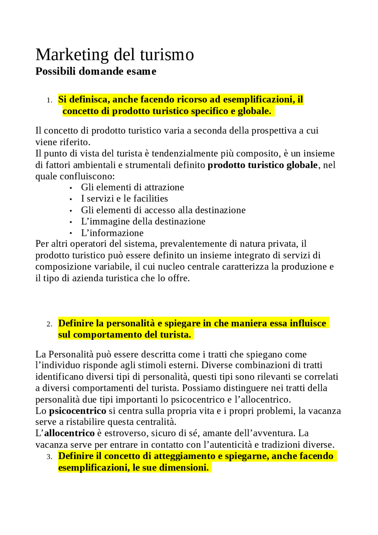 Marketing Domande Esame Docsity
