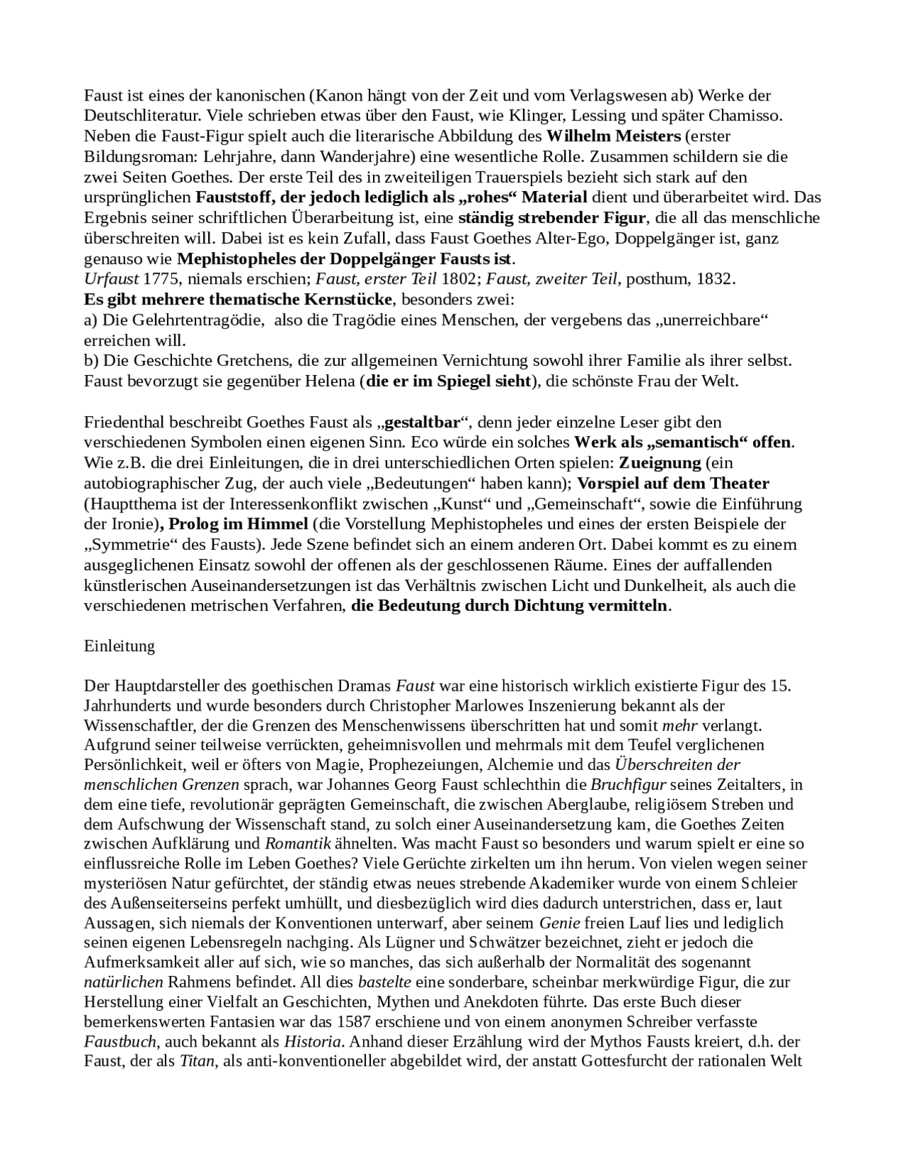 Goethe Faust I Appunti Lezione Integrazione Docsity