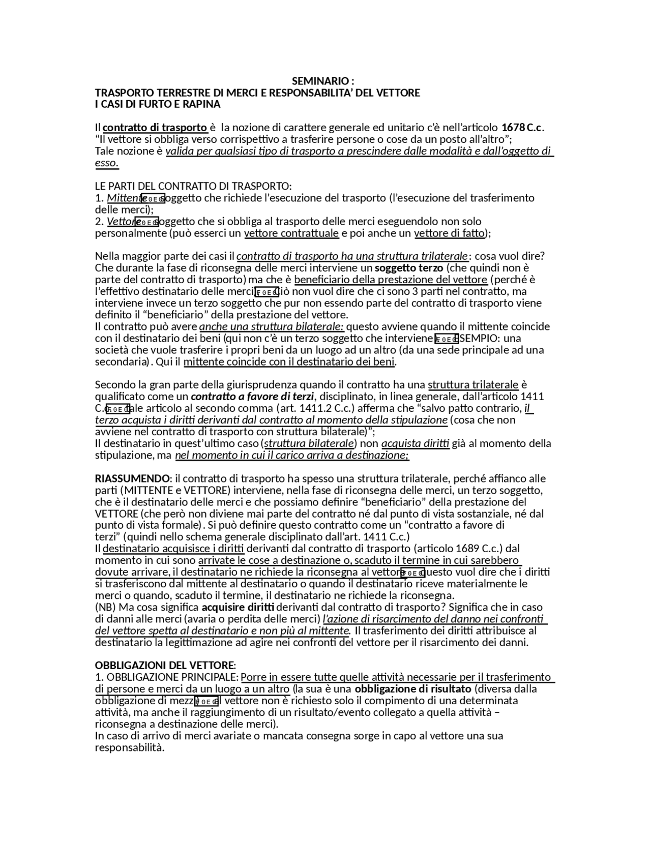 Secondo Seminario Prof Romagnoli Docsity