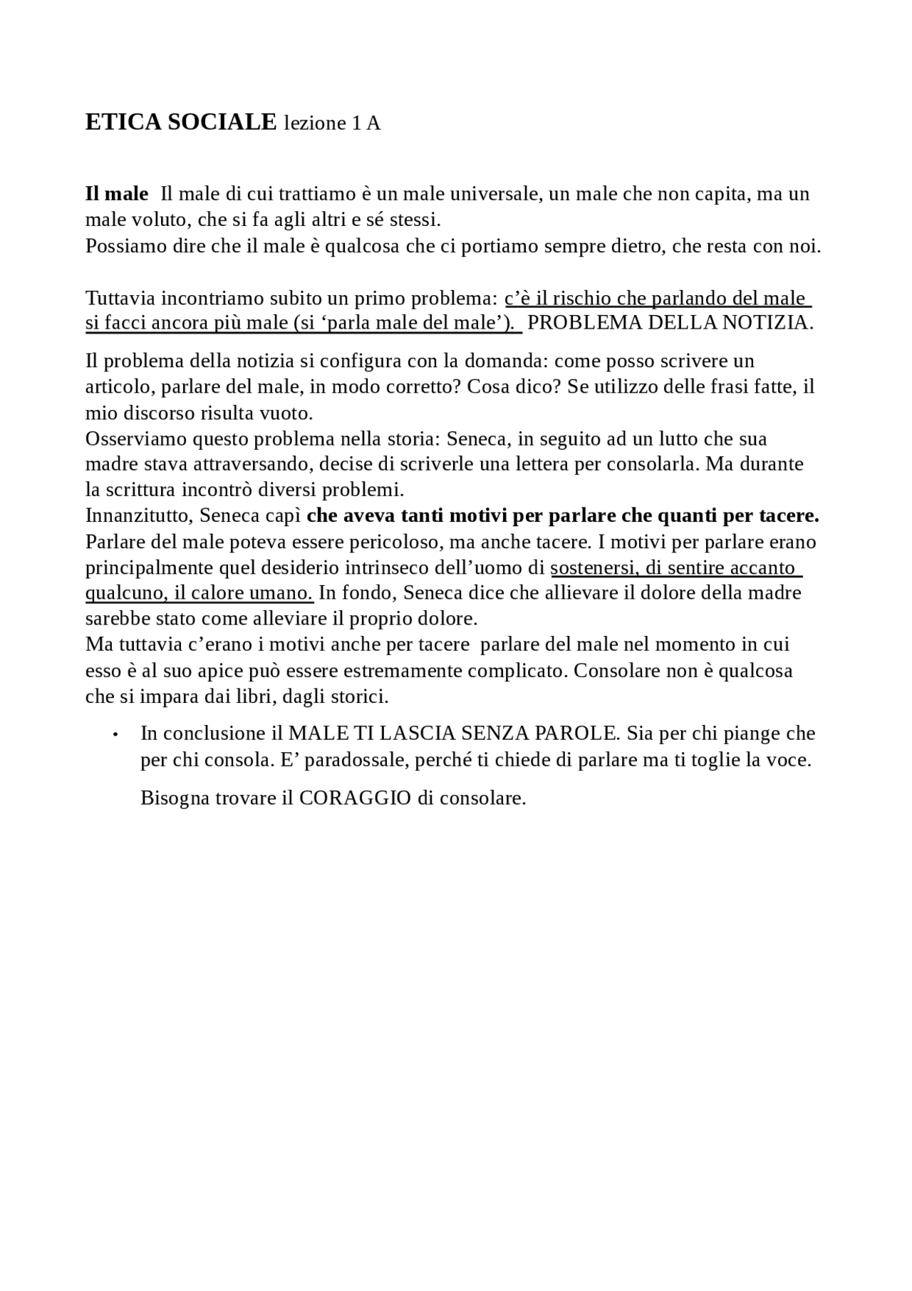 Appunti Etica Sociale Docsity