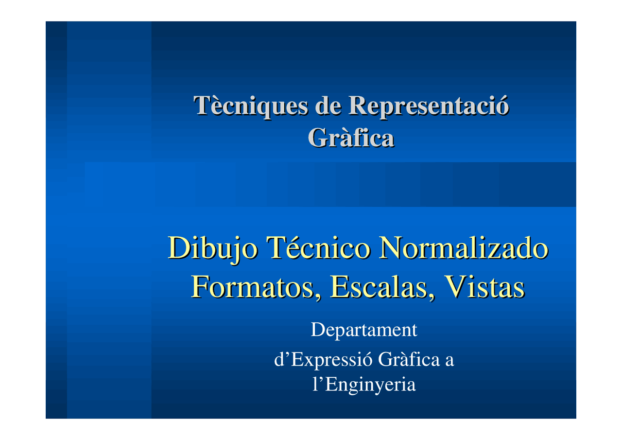 Apuntes Teoría Expresión Gráfica Vistas Upc Docsity