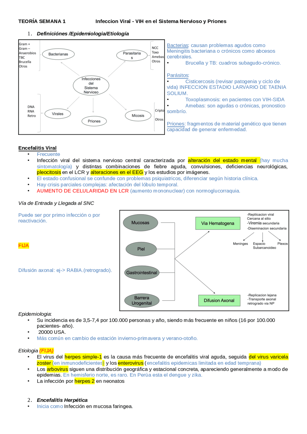 Apuntes neurologia para el parcial (FMH USMP 2019) - Docsity