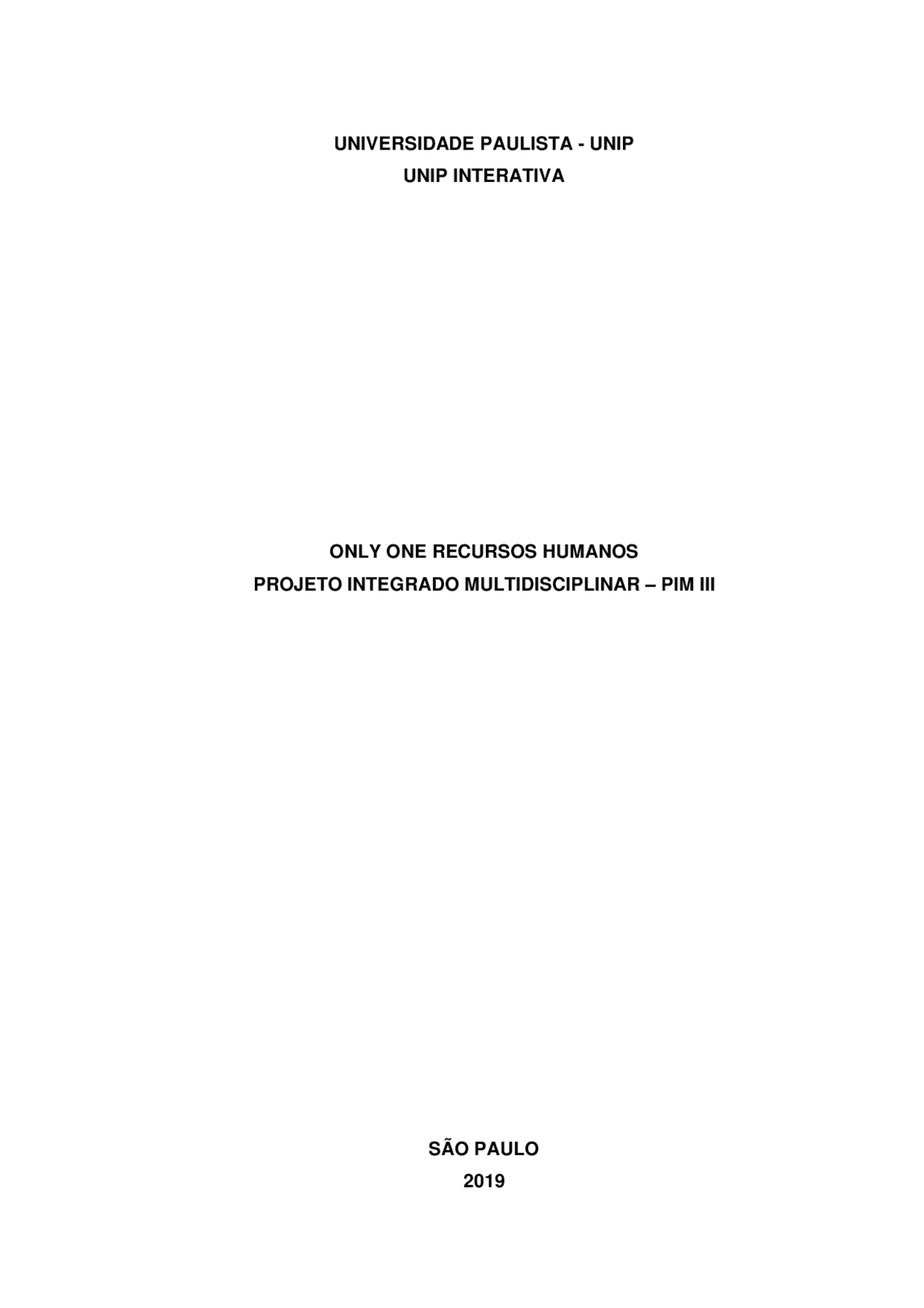 Pim Iii Recursos Humanos Docsity