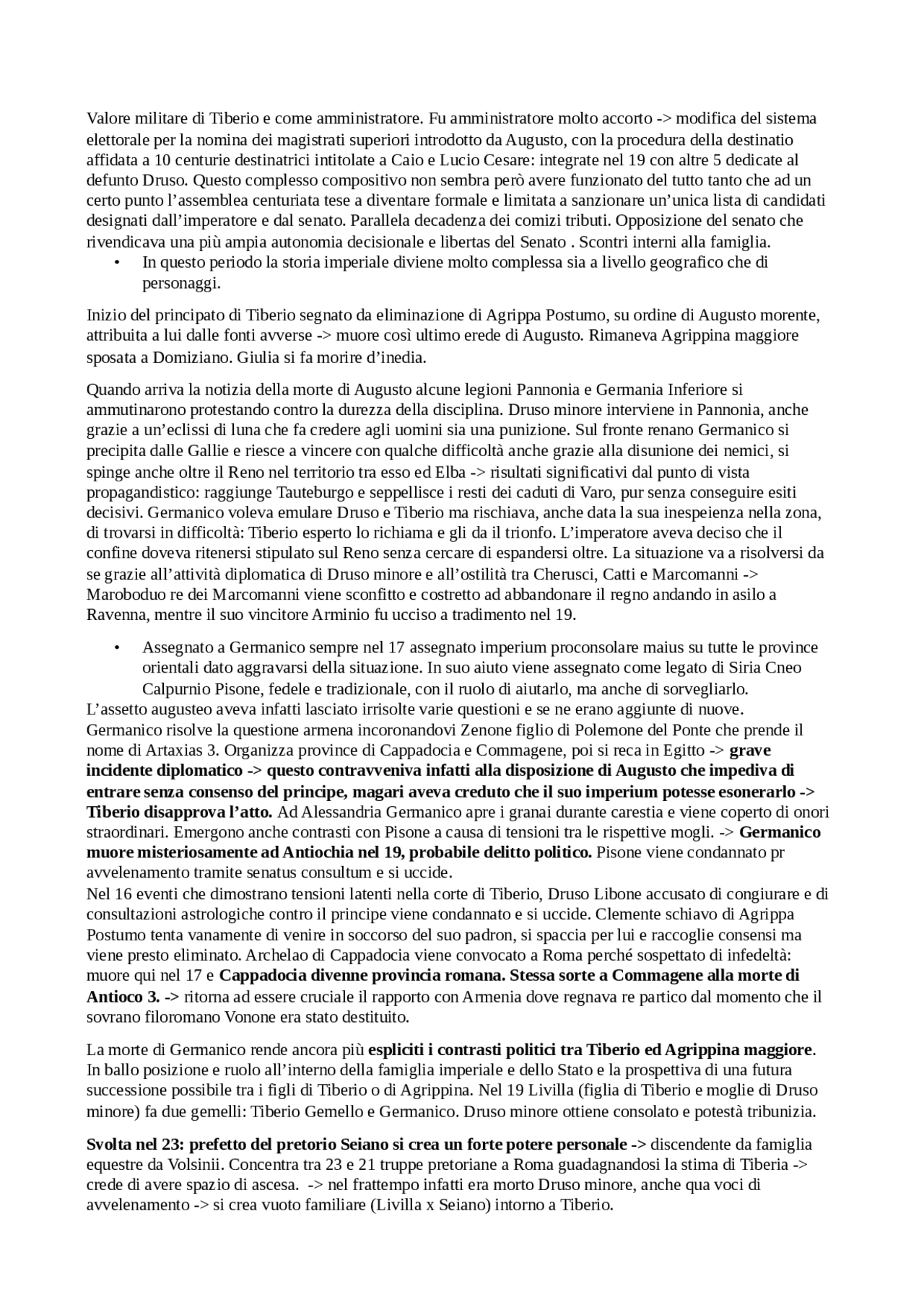 Tiberio Imperatore Romano Docsity