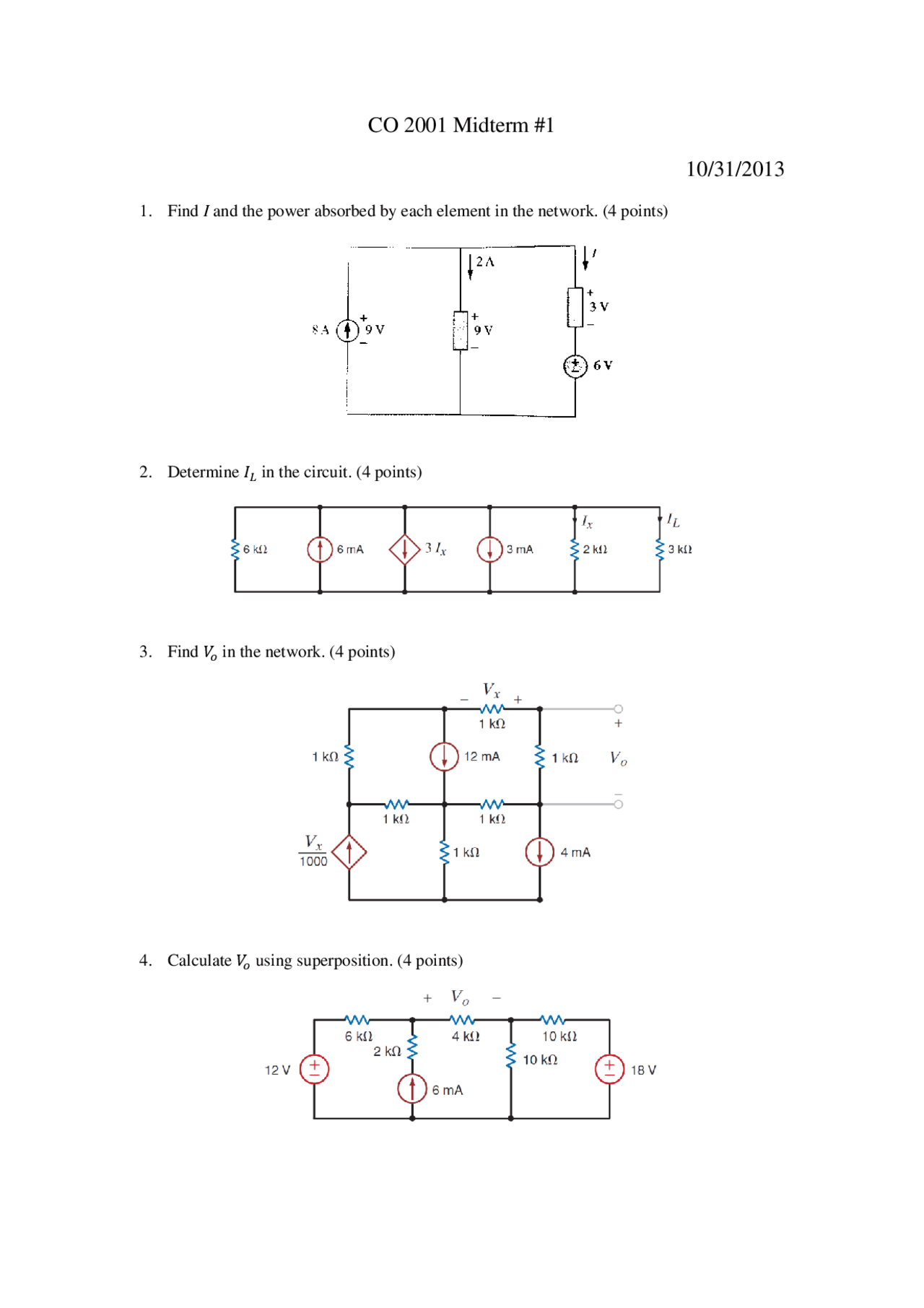102 Electronics Midterm Docsity