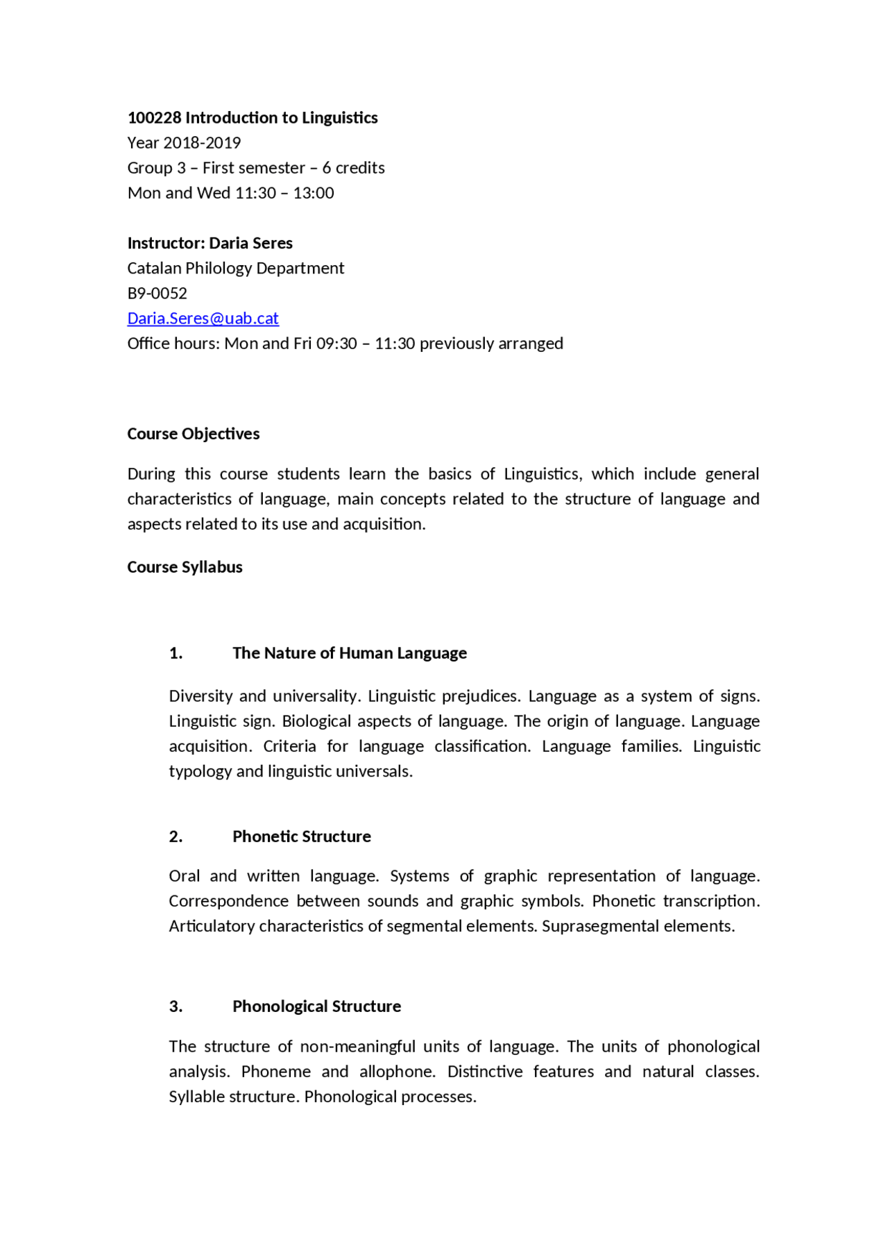 Introduction To Linguistics Docsity