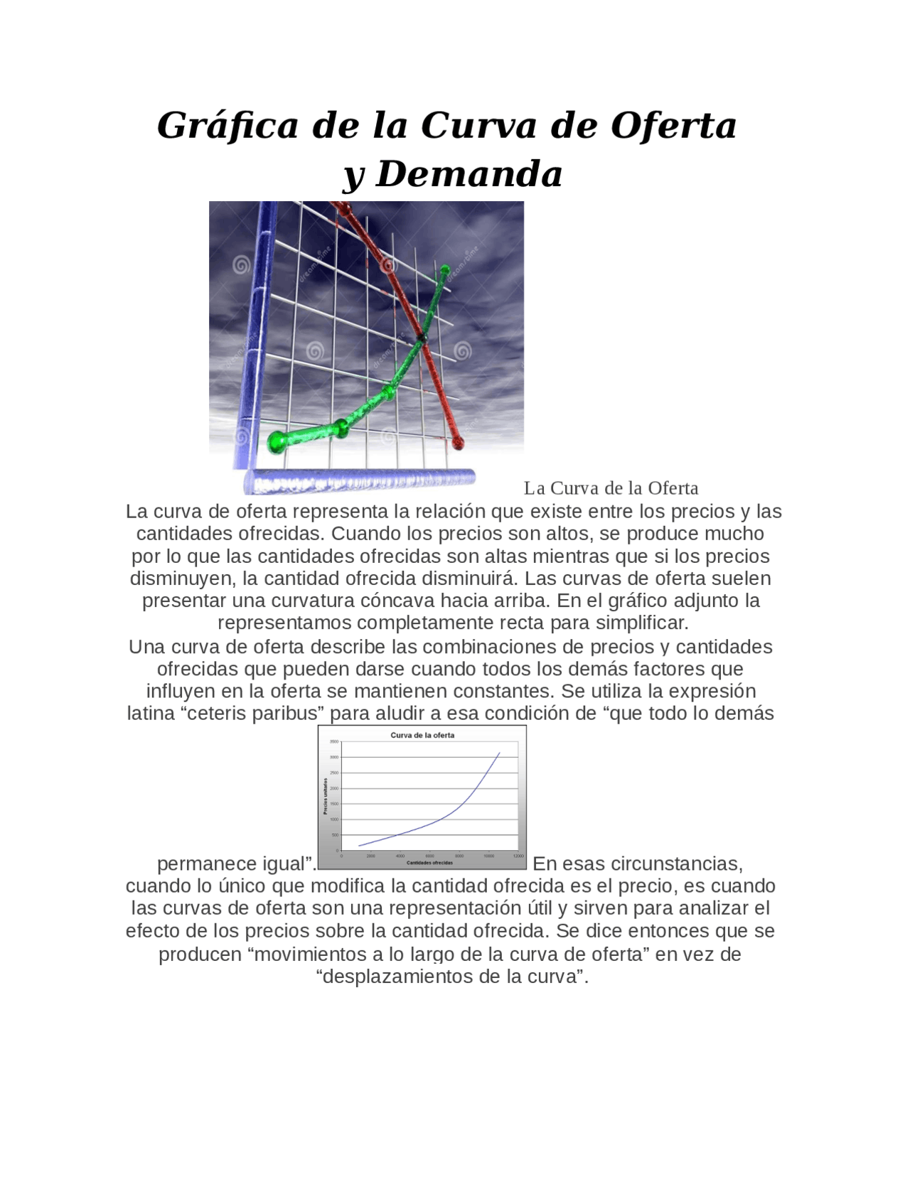 Graficas de la curva y la demanda - Docsity
