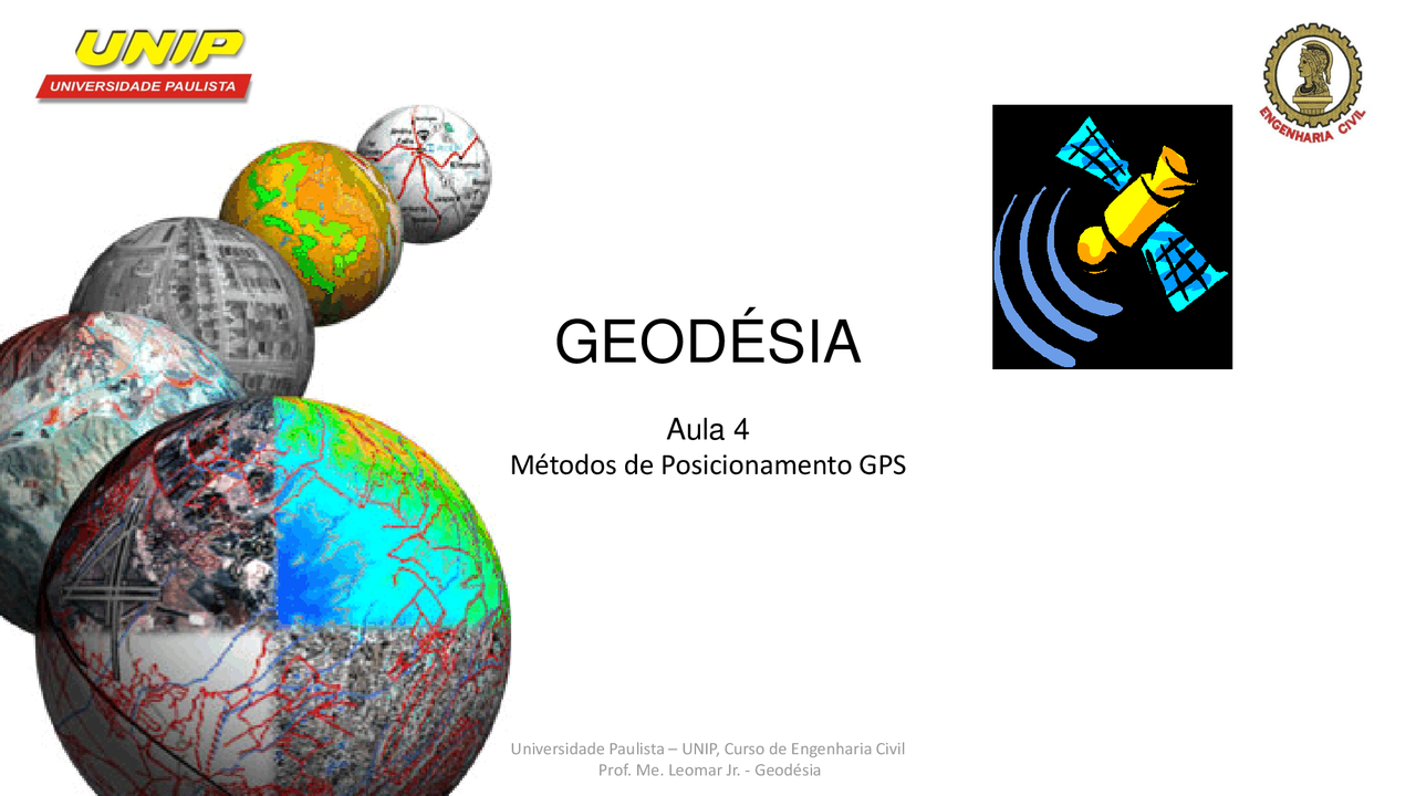 Aula de Geodesia princípios básicos - Docsity