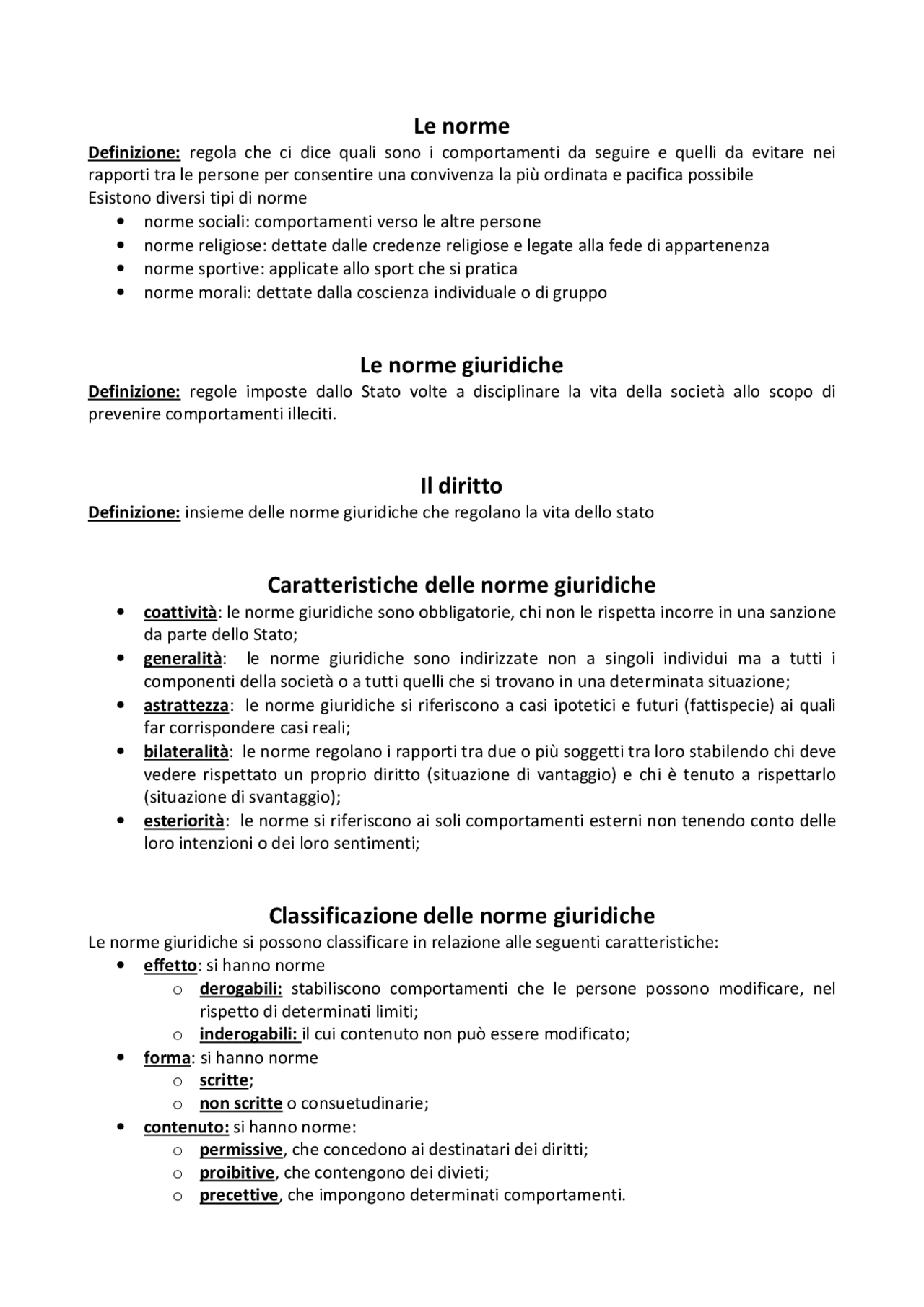 Le Norme E Le Norme Giuridiche Docsity