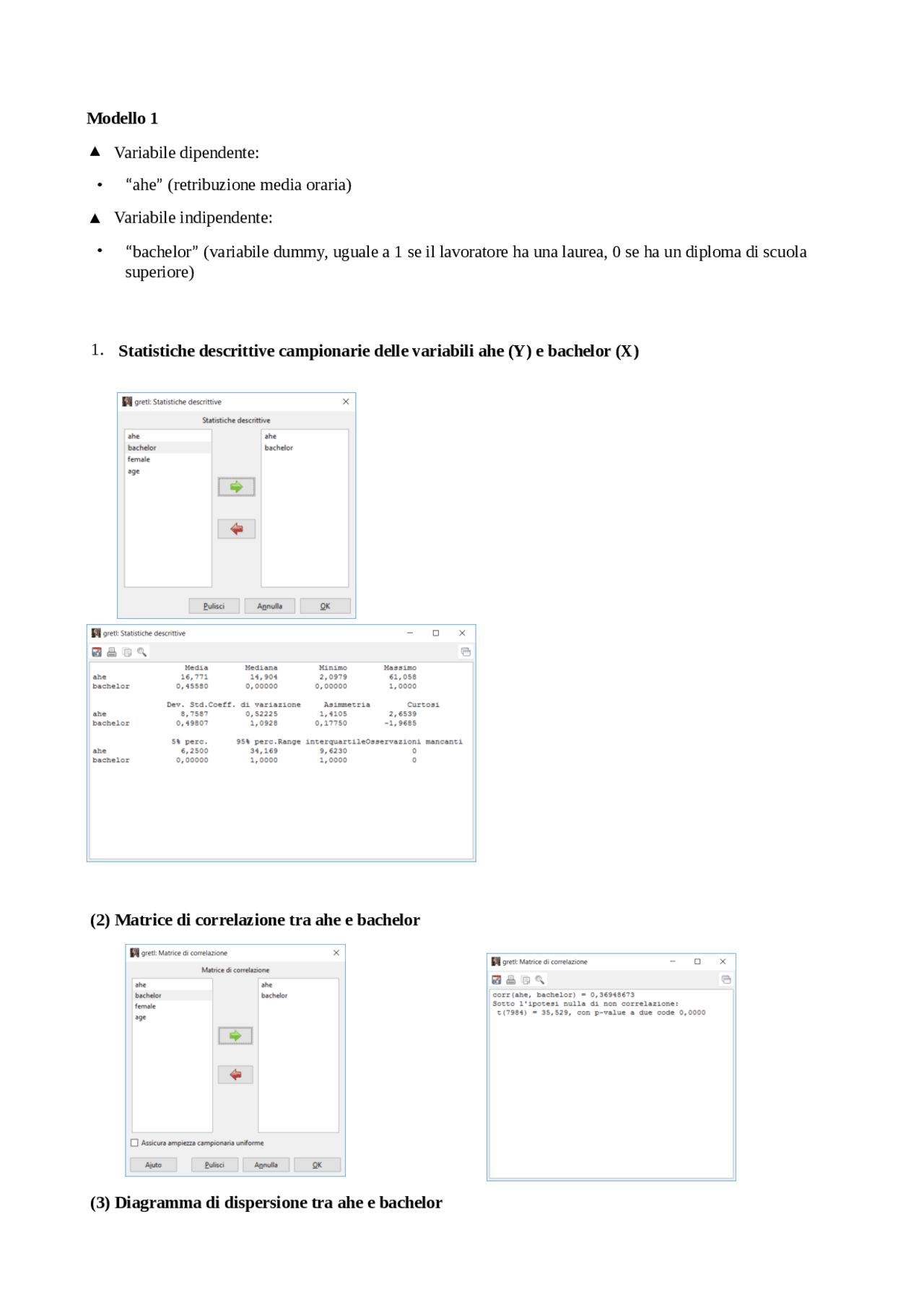 Modello 1 Economia Applicata Docsity