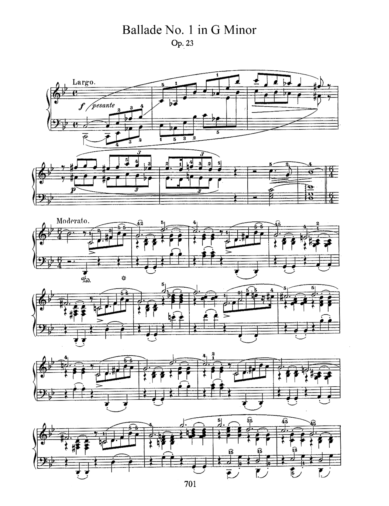 Ballade No 1 G minor (sol minore), Op 23 (PDF) | Dispense di Educazione ...