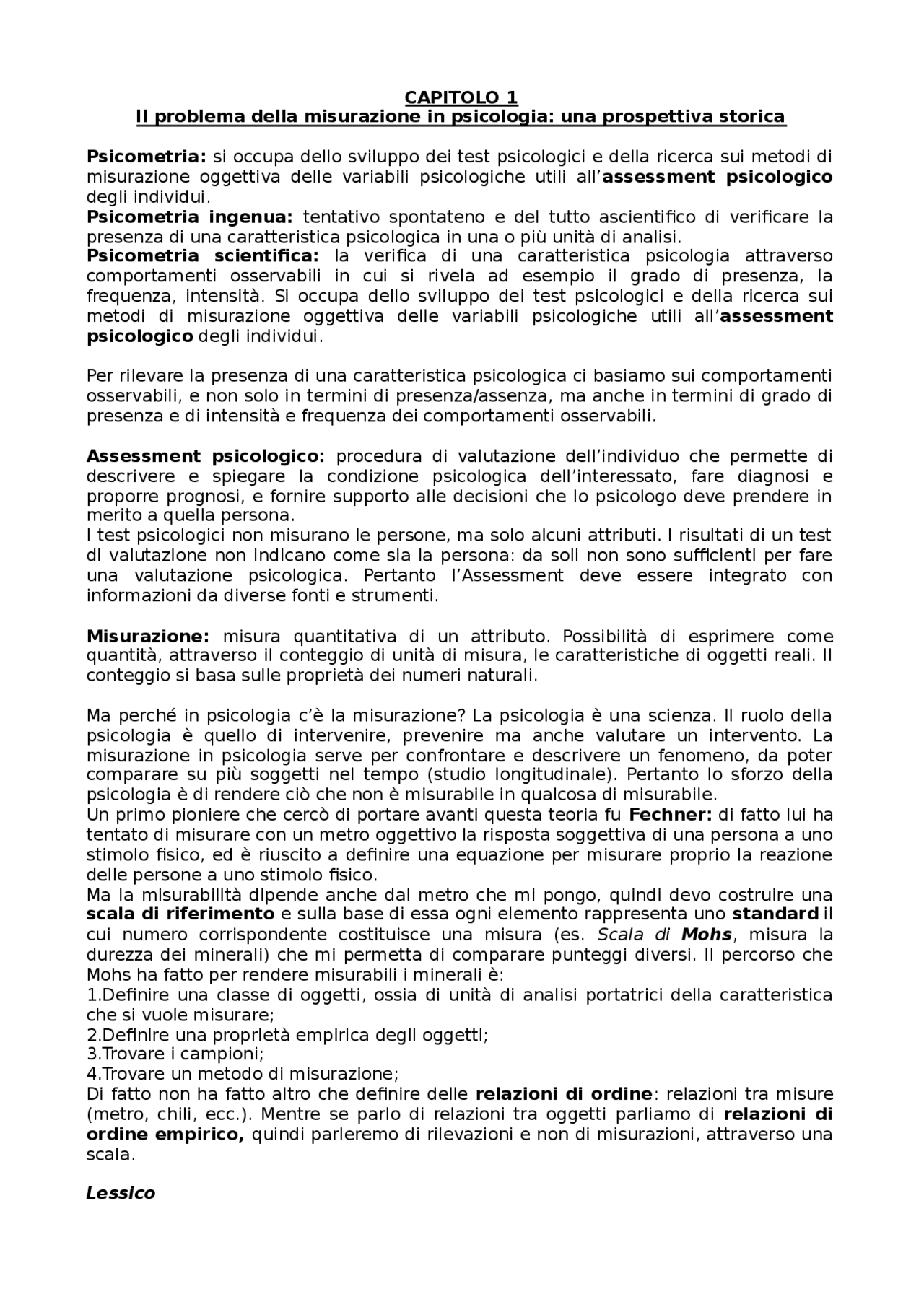 Teorie E Tecniche Dei Test Docsity