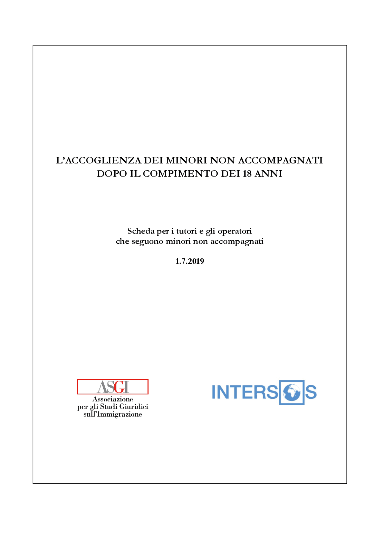 Minori Stranieri Non Accompagnati Docsity