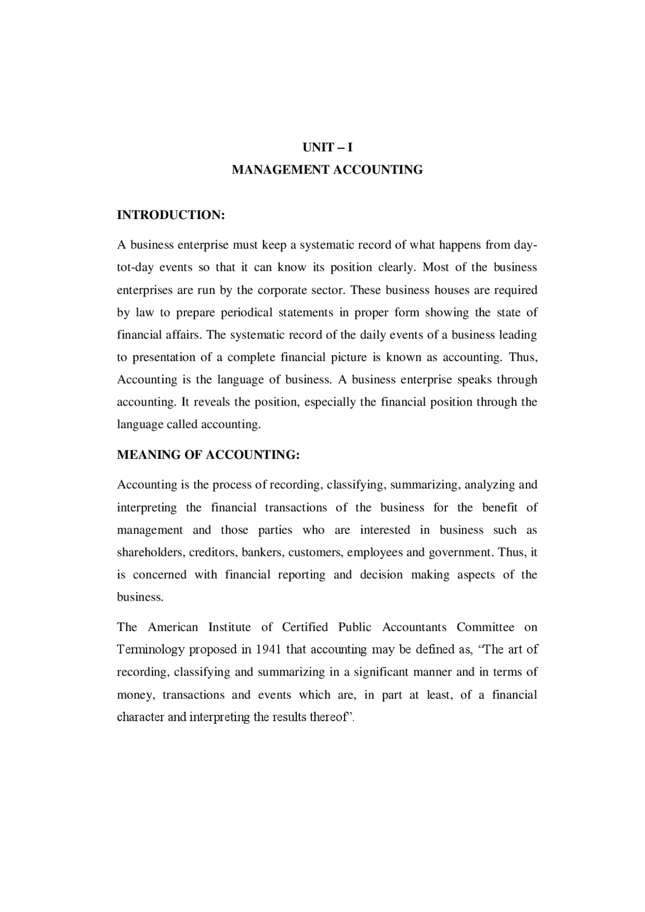 Fundamentals Of Business Organisation Docsity