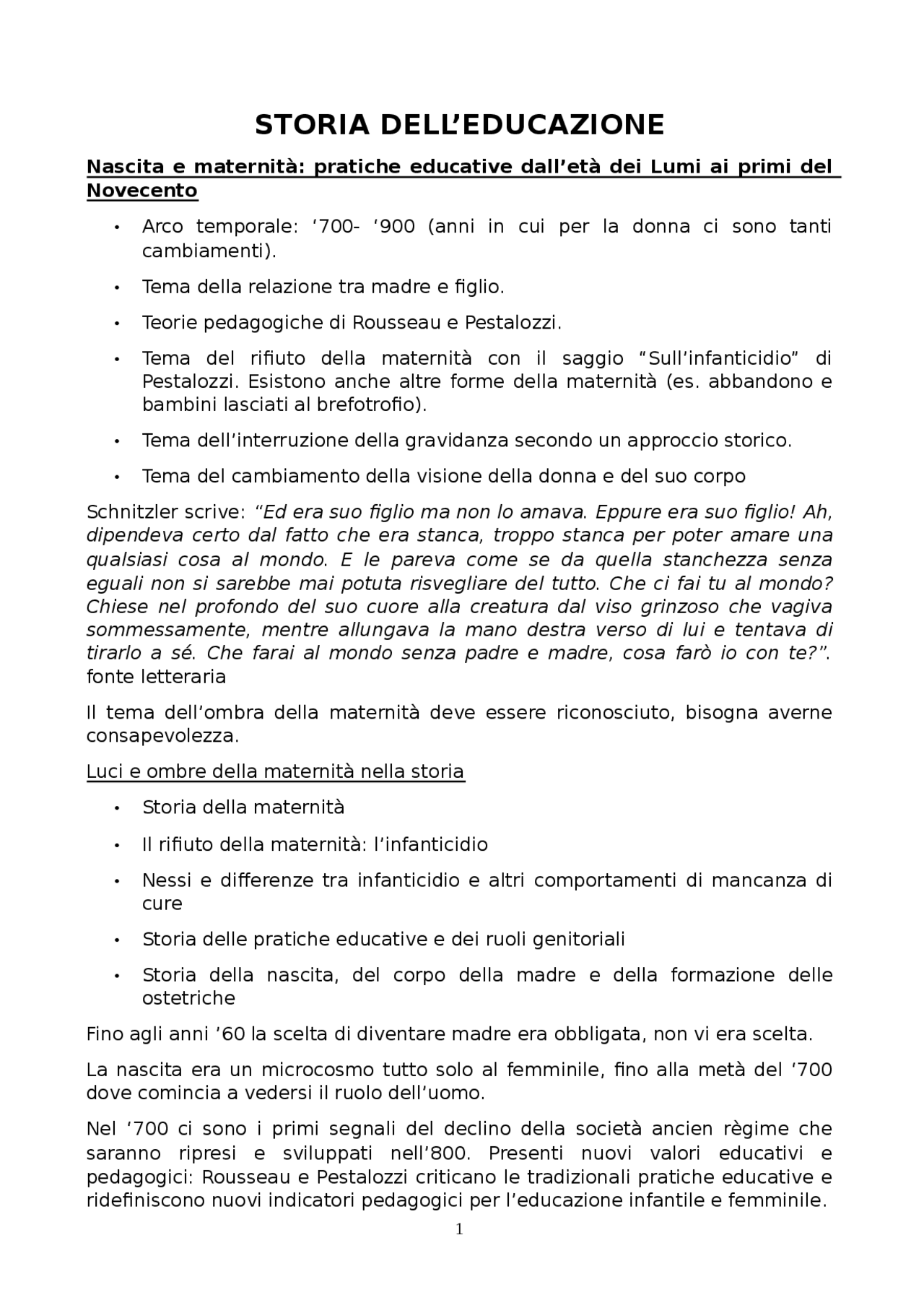 Esame Di Storia Delleducazione Docsity