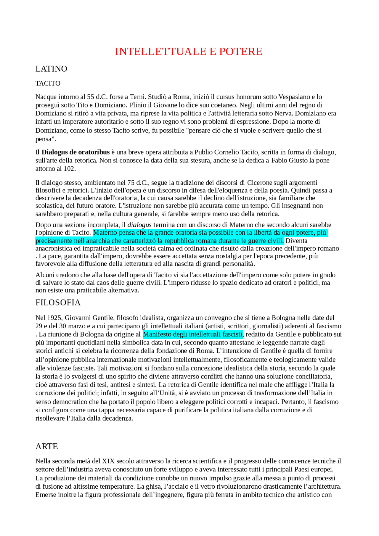 Rapporto Tra Intellettuale E Potere Docsity