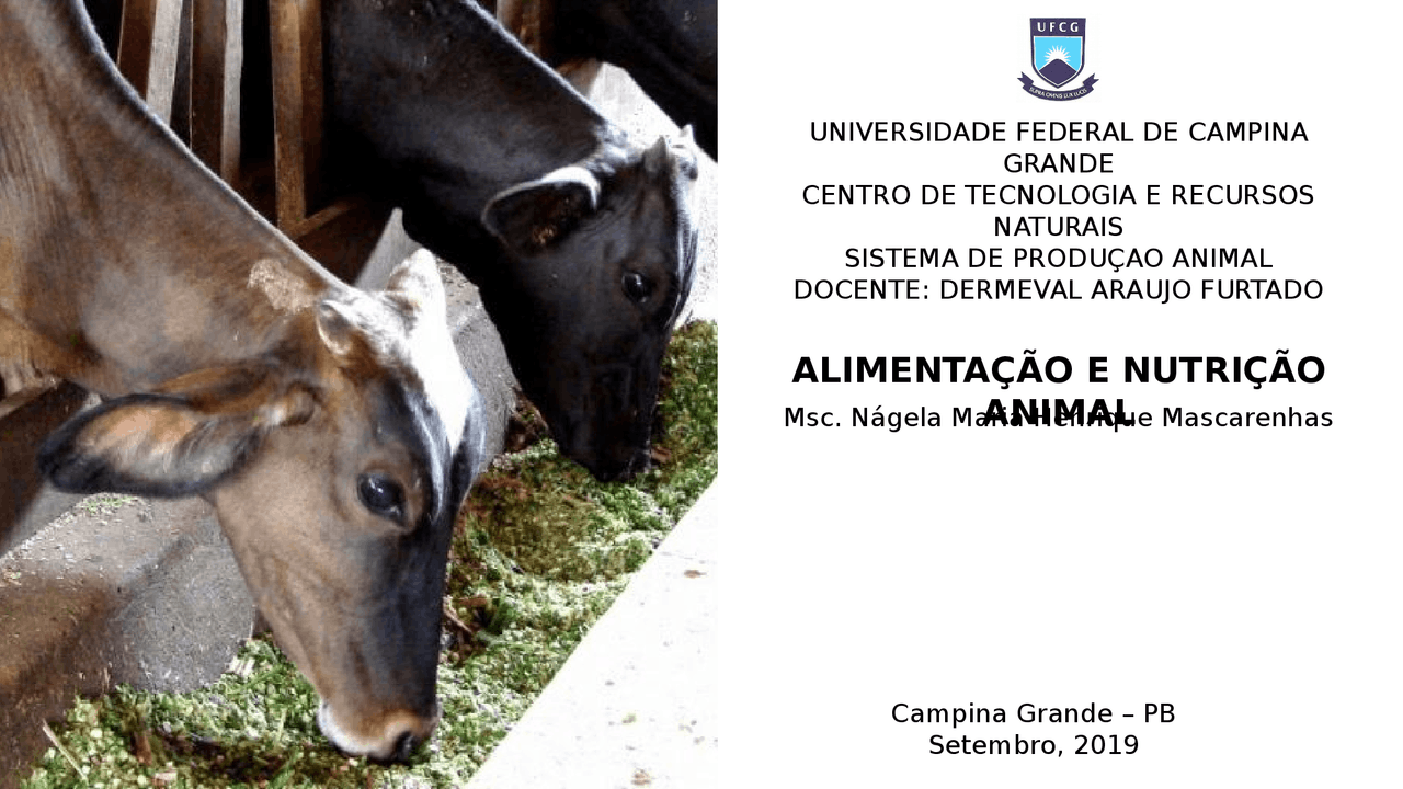 Alimentos e nutricão animal - Docsity