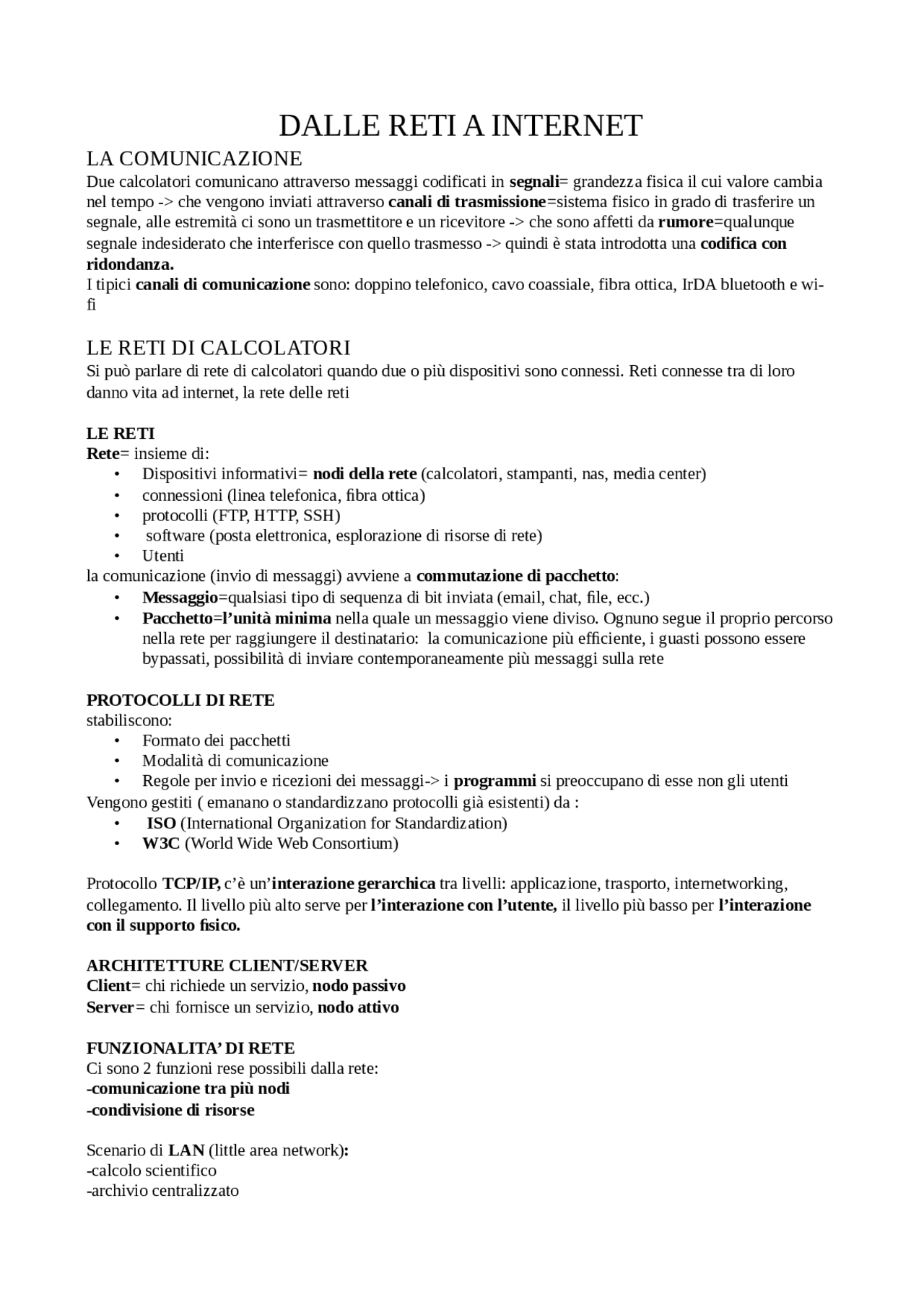 Informatica Umanistica Docsity