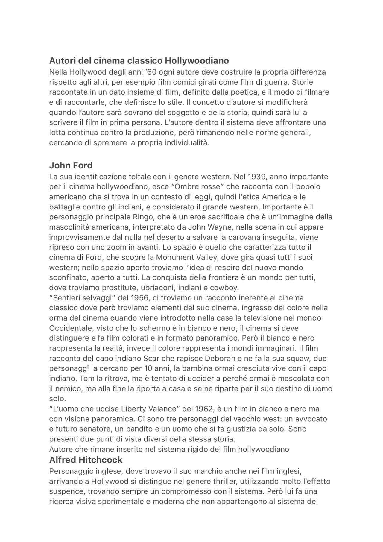 Appunti Storia Del Cinema Docsity