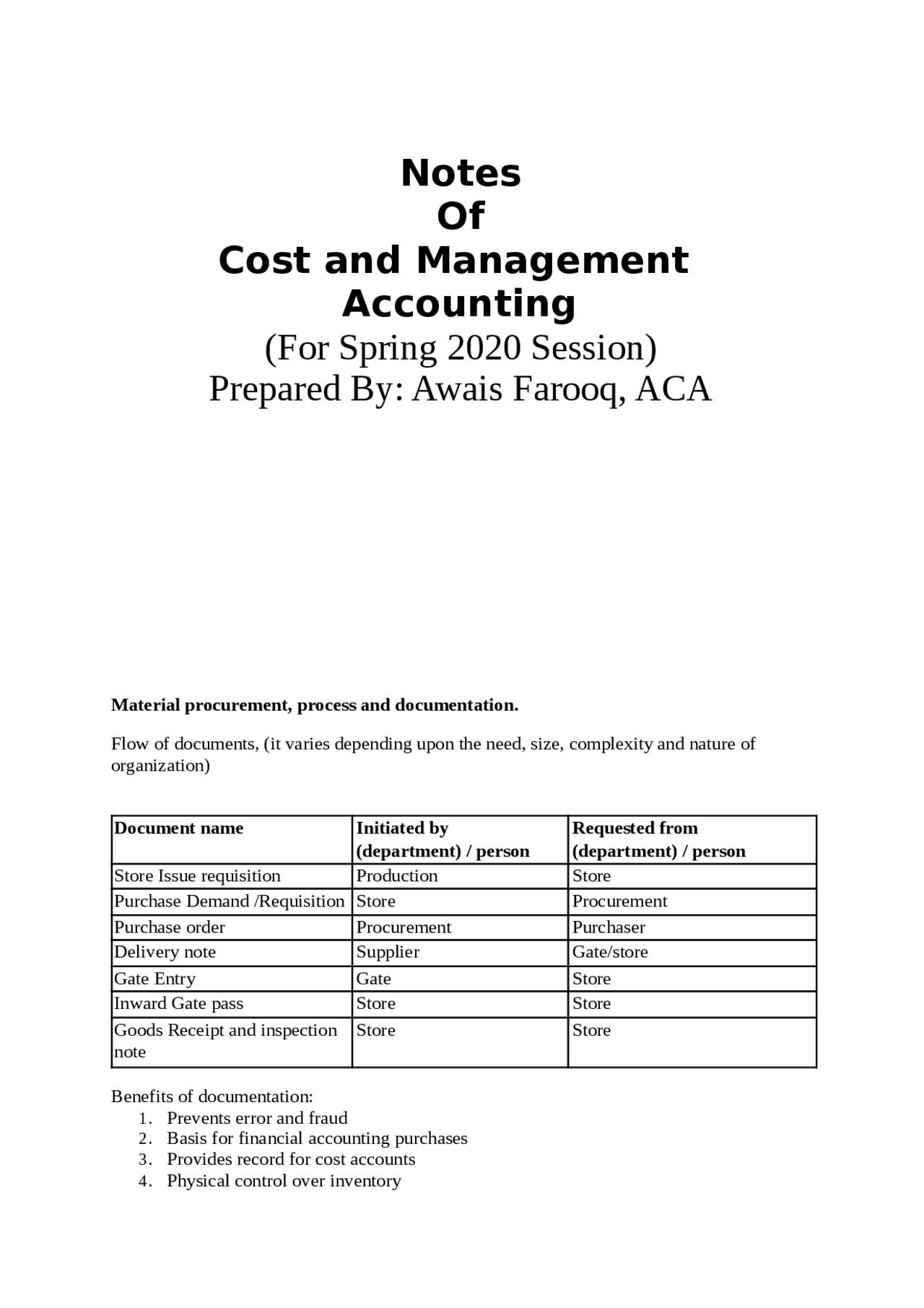 CAF 08 Notes ICAP for CA students - Docsity