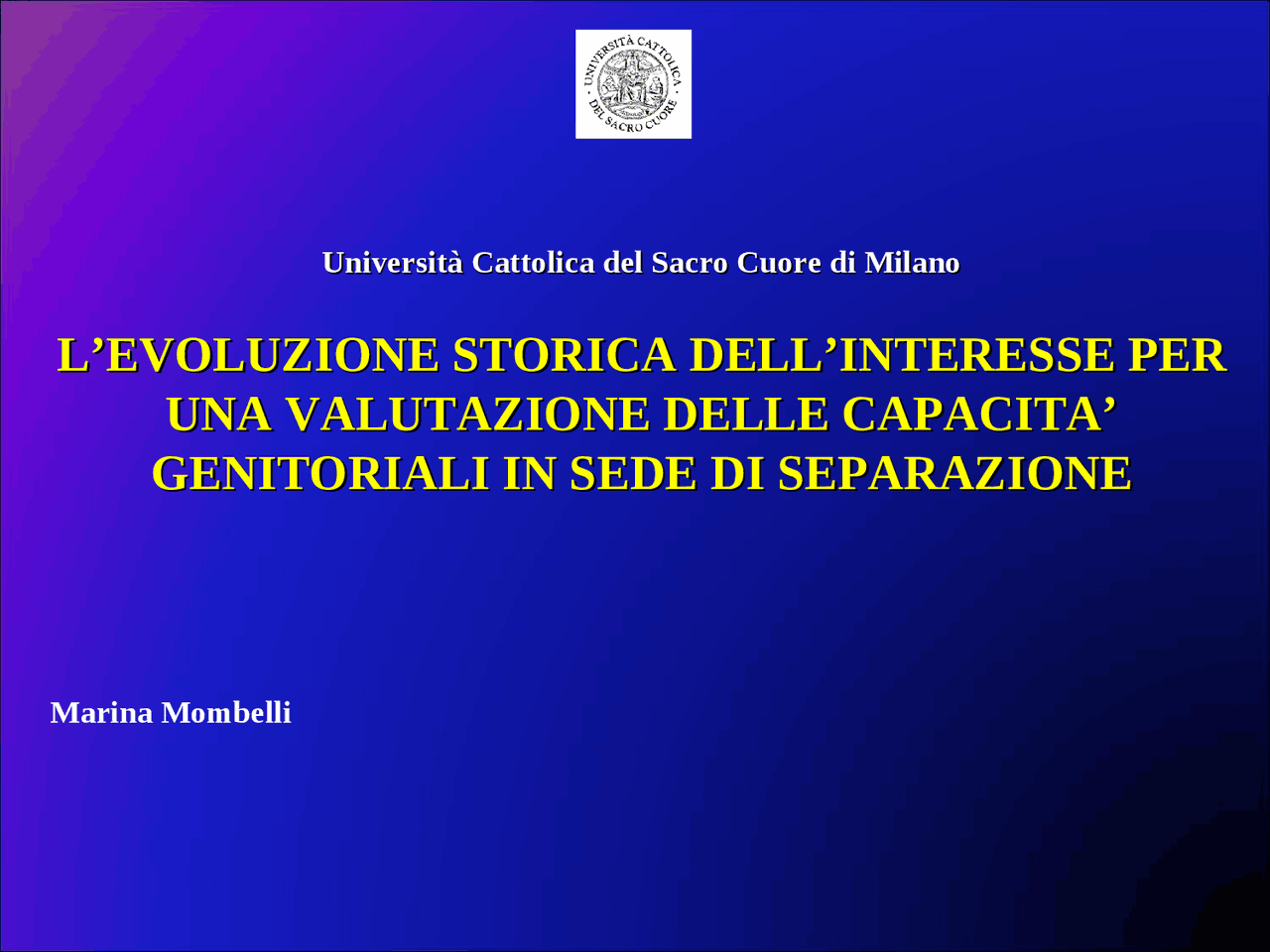 Separazione Genitoriale Docsity