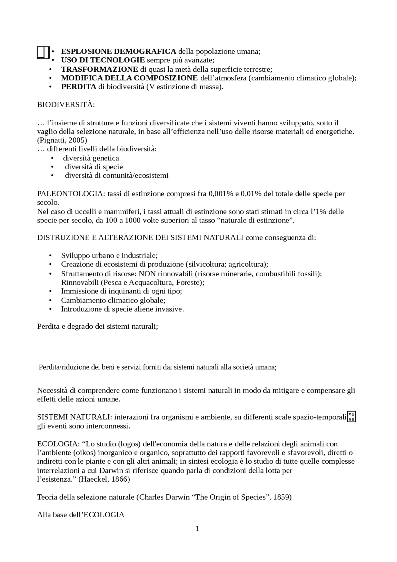 Ecologia Dipartimento Di Scienze Ambientali Docsity