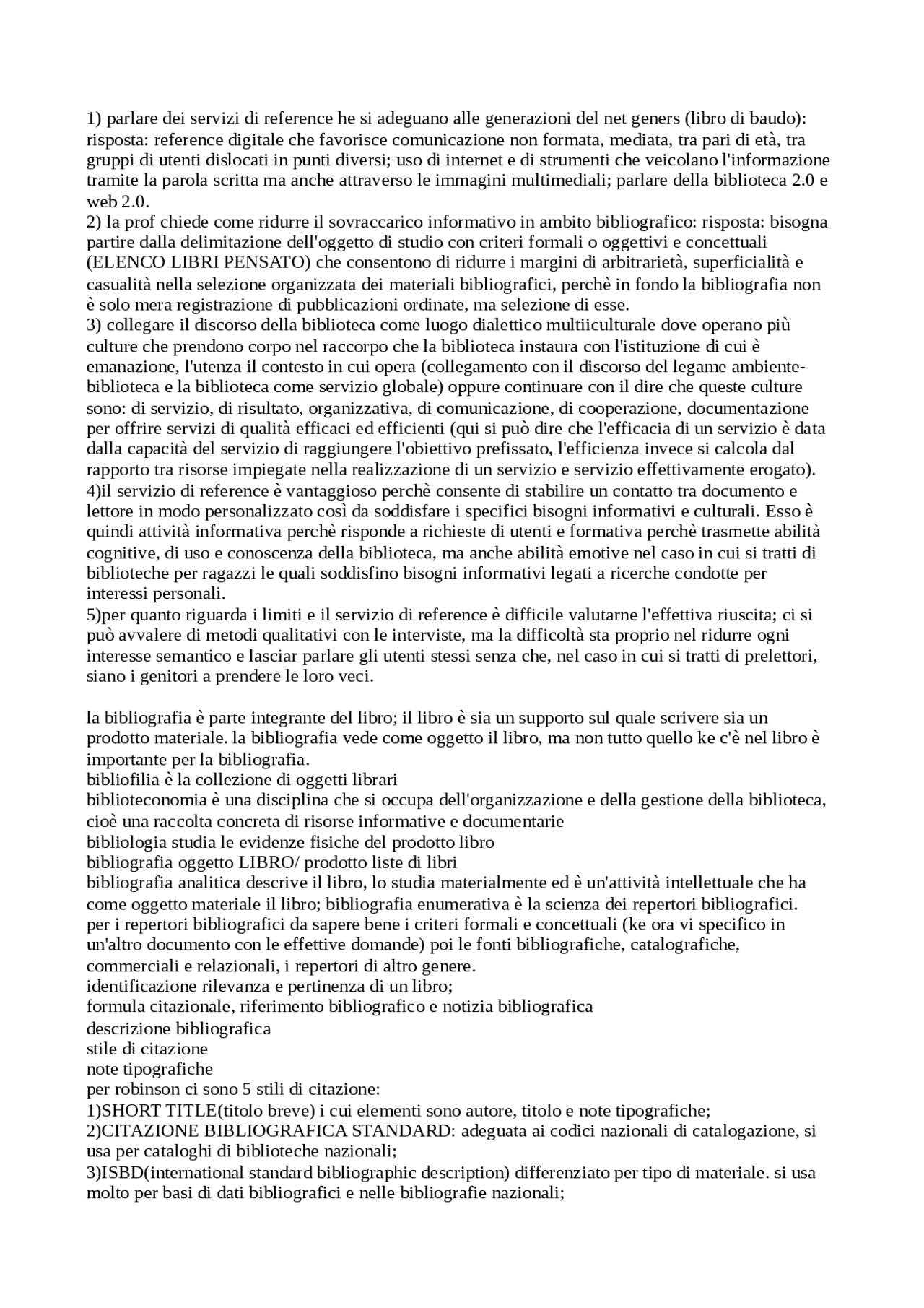 Bibliografia Riassunto Docsity