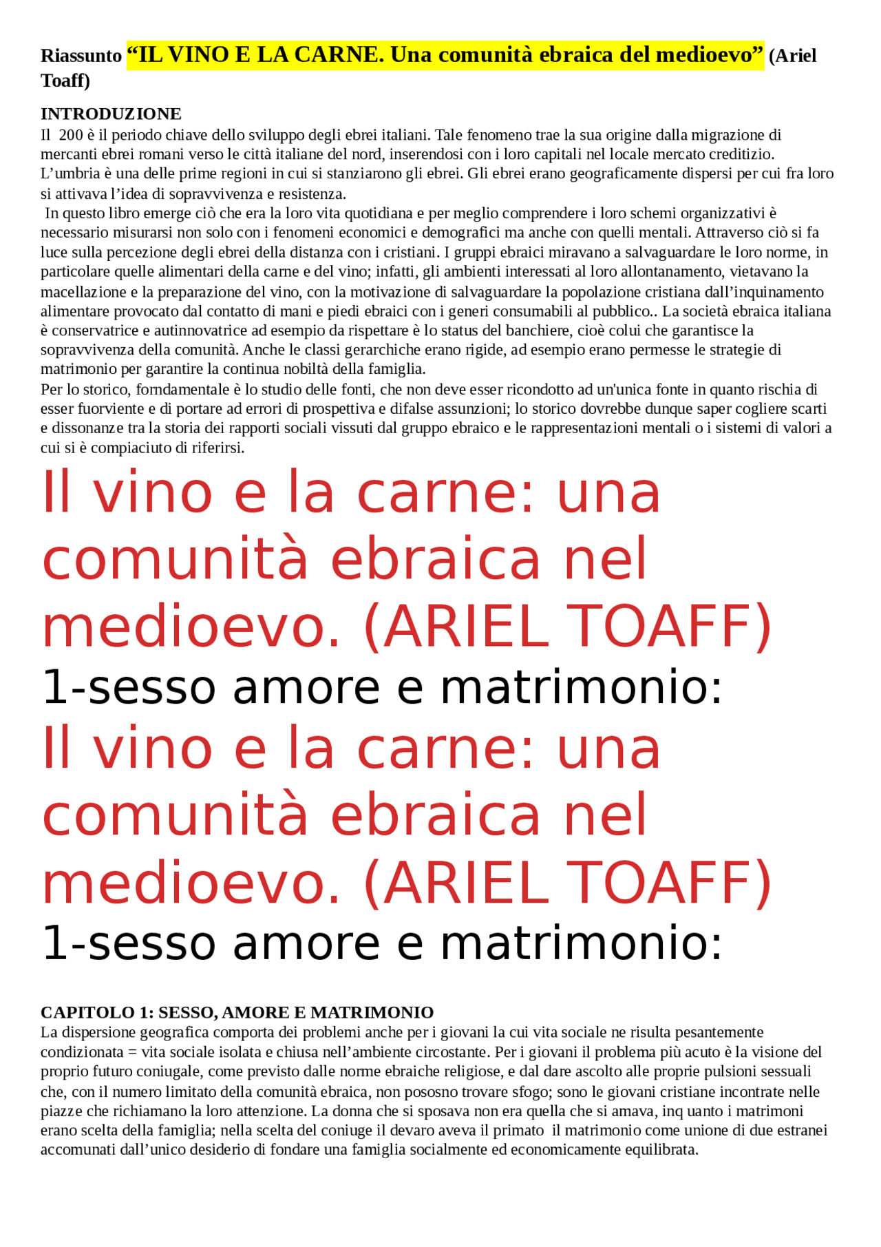 Il Vino E La Carne Docsity