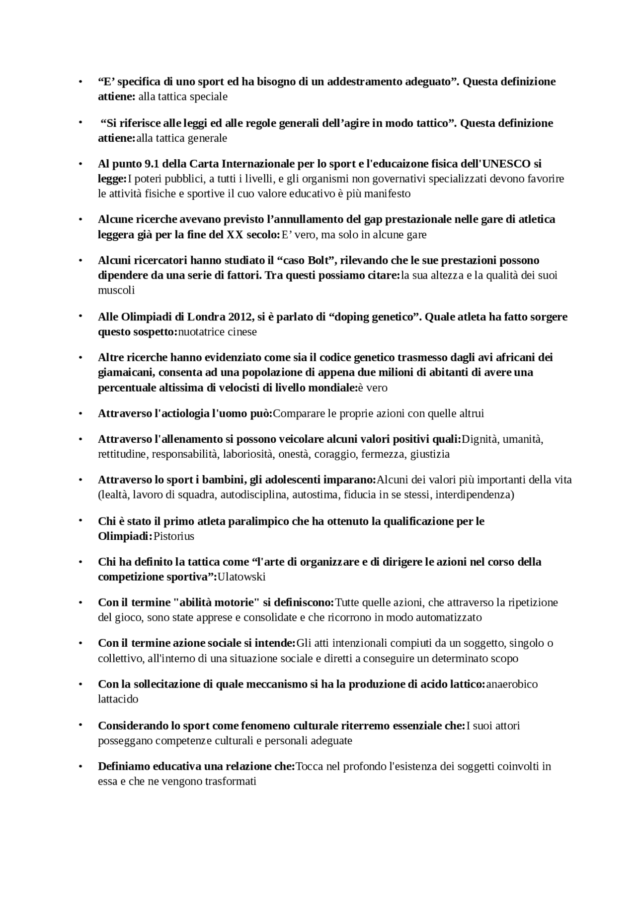 Teorie Metodologie E Didattiche Delleducazione Motoria Docsity