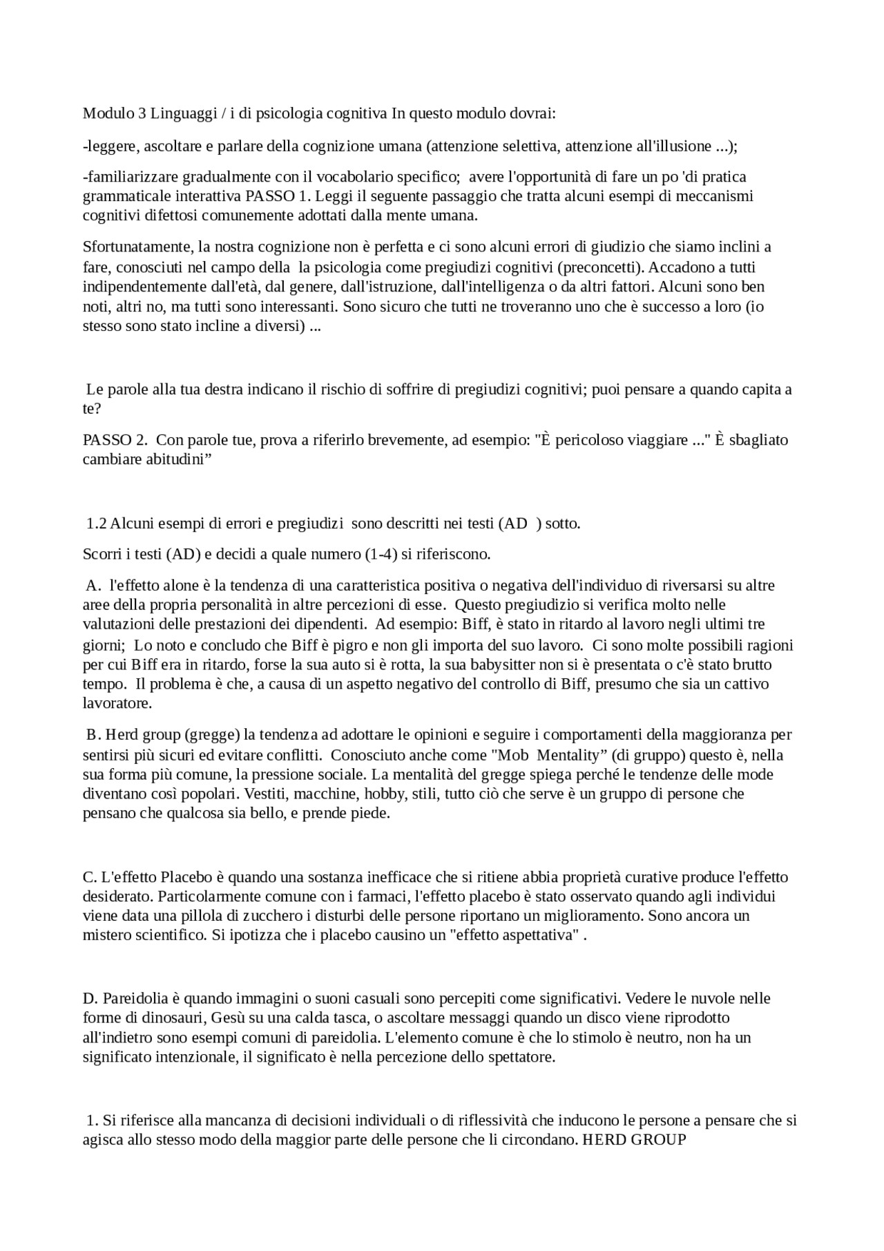 Sintesi Secondo Capitolo Scienze E Tecniche Psicologiche Docsity