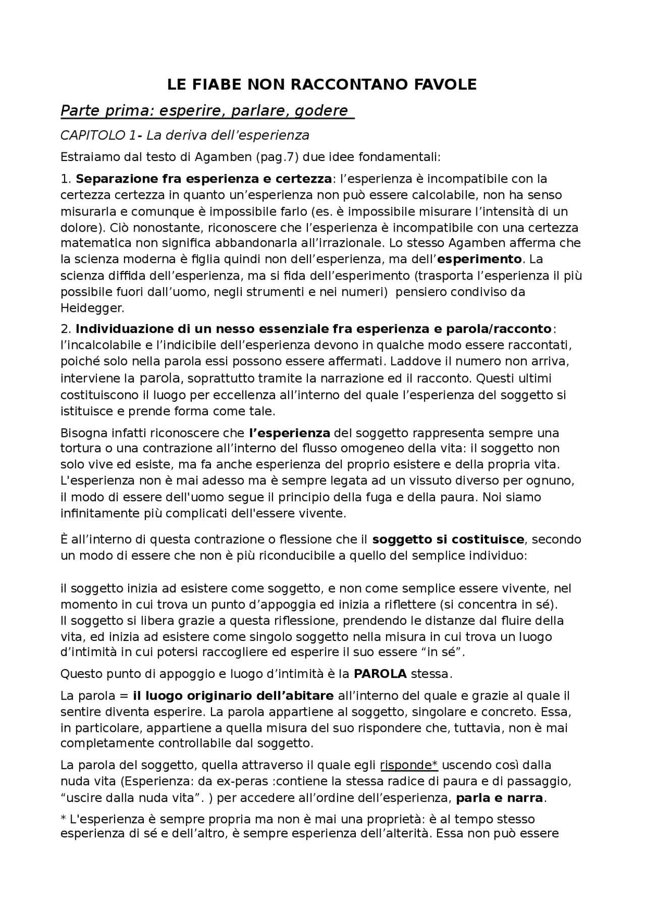 Le Fiabe Non Raccontano Favole Docsity