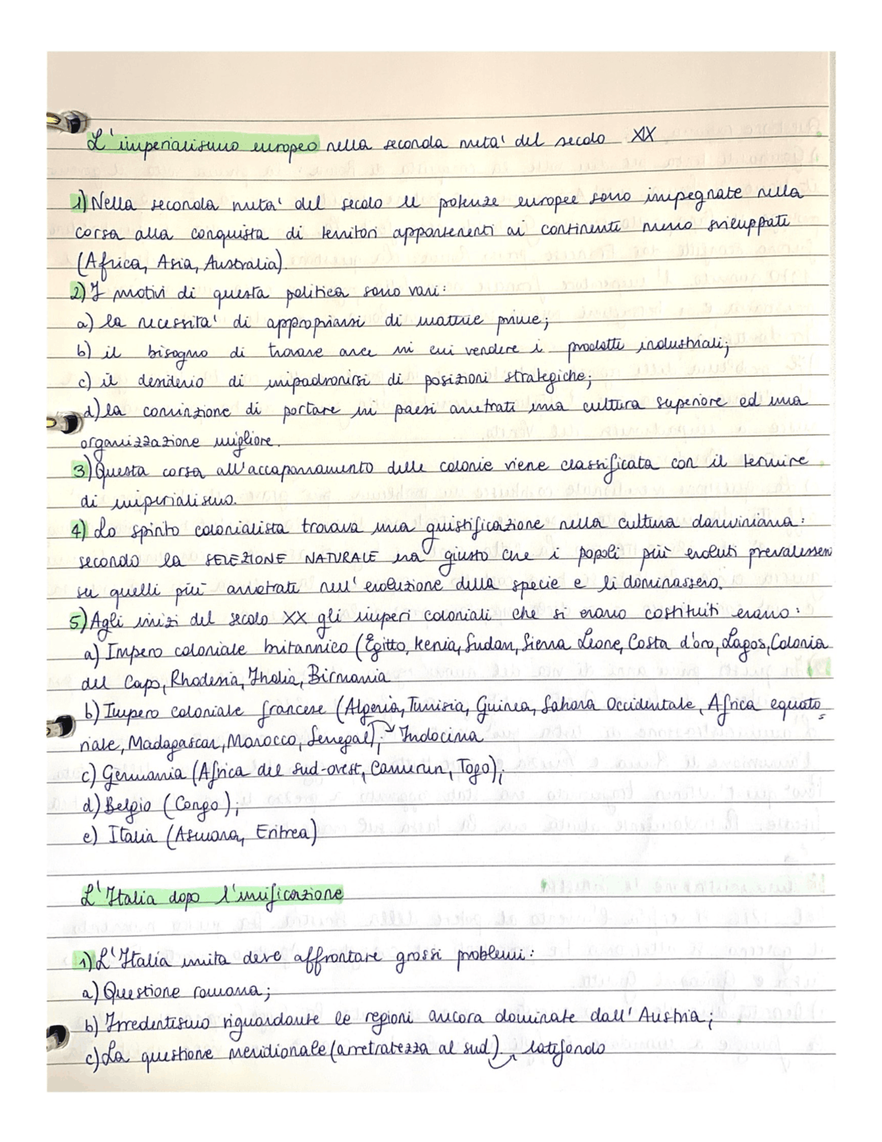 Sintesi Di Storia Per Maturità Docsity