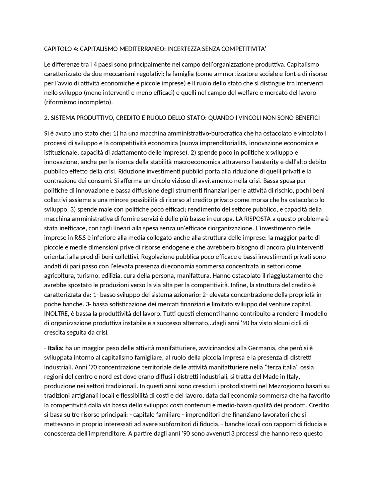 Sistemi Sociali Comparati Docsity
